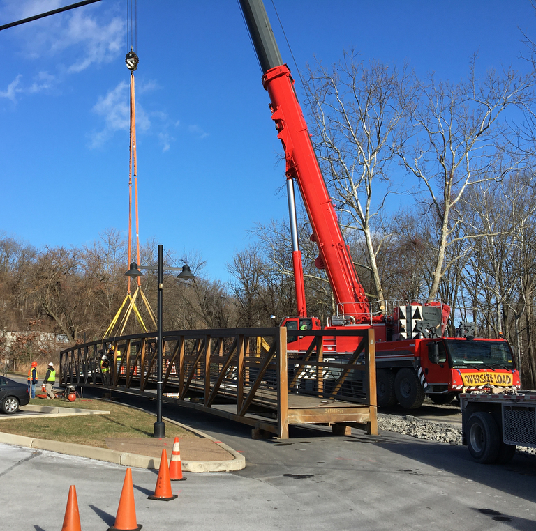 Easton pedestrian bridge connects trail to mixed-use redevelopment ...