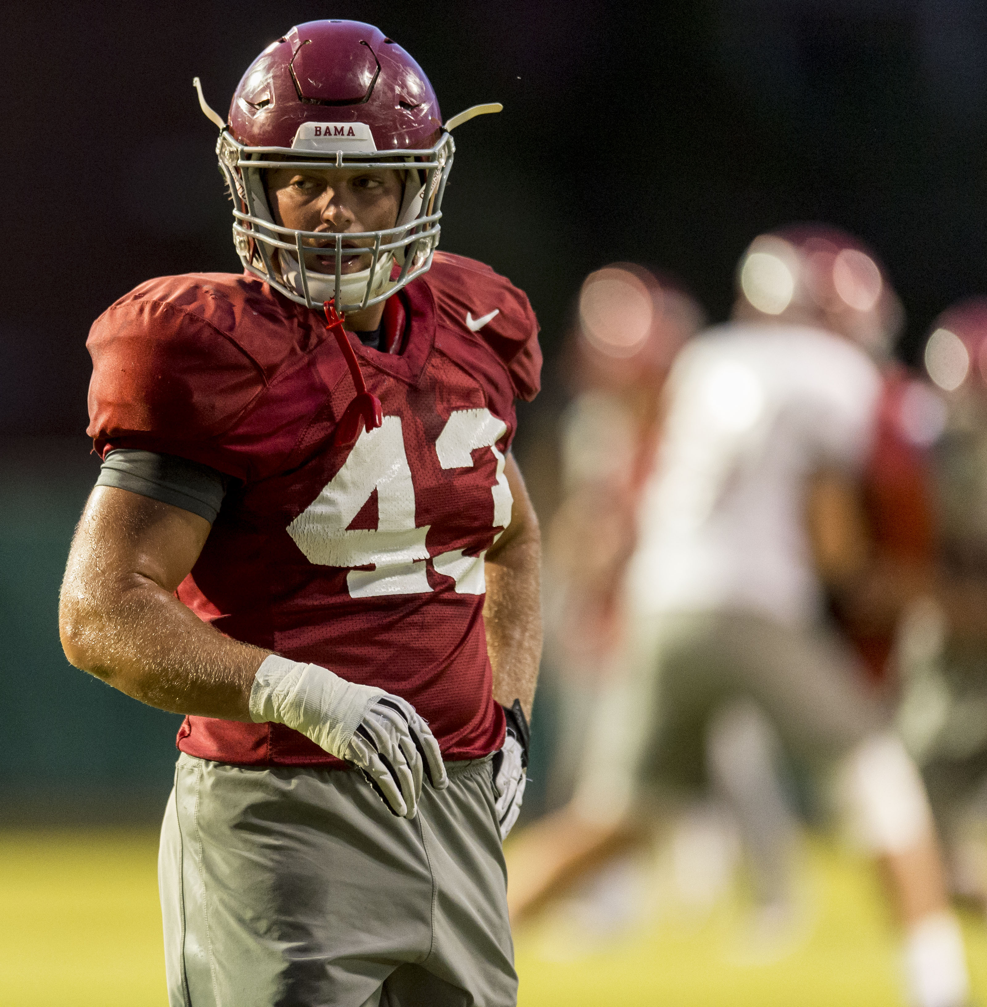 Gussie Busch during practice drills with Alabama Crimson Tide - al.com
