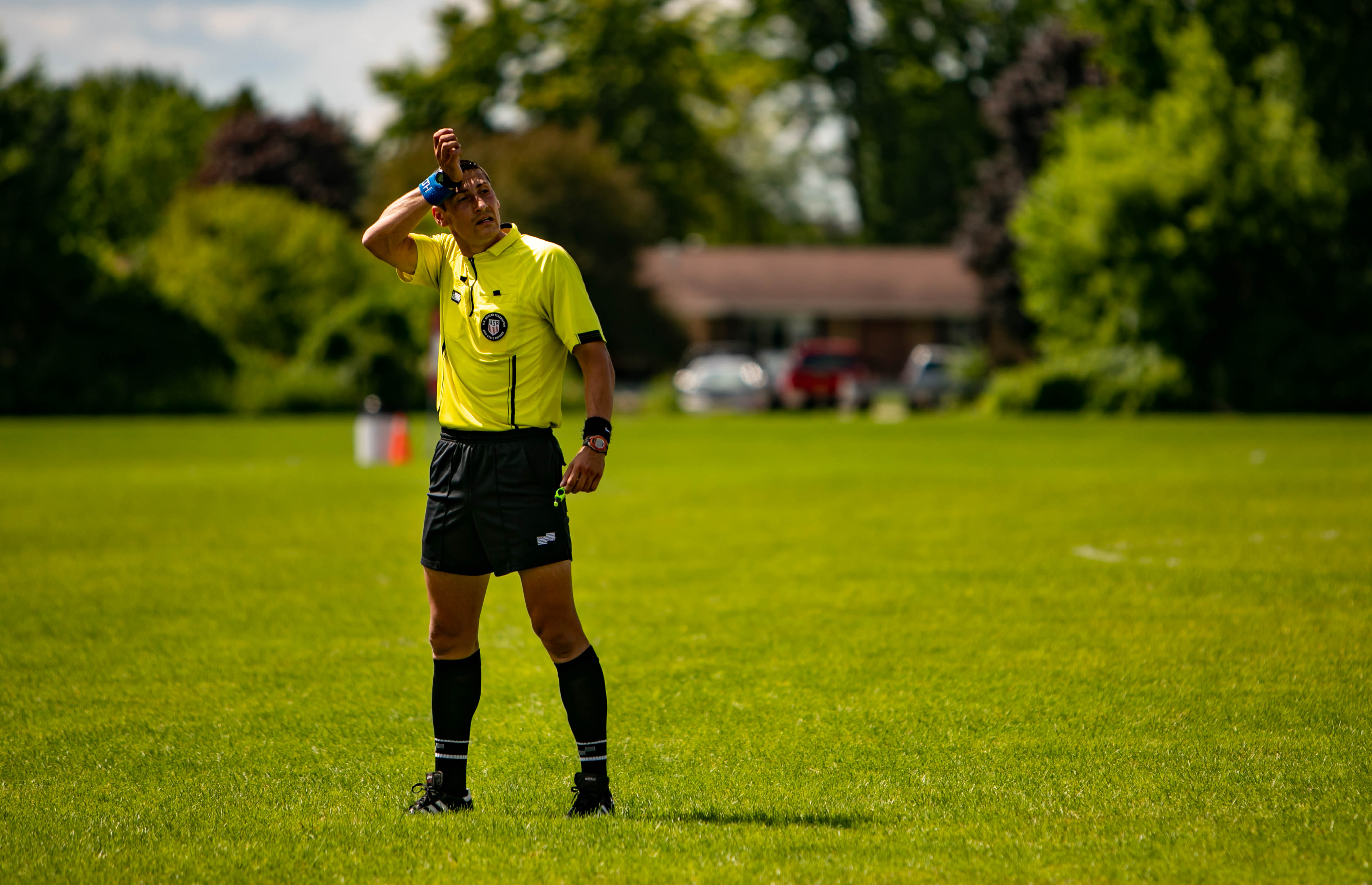 Soccer referees compete on the field alongside players for a spot to ...