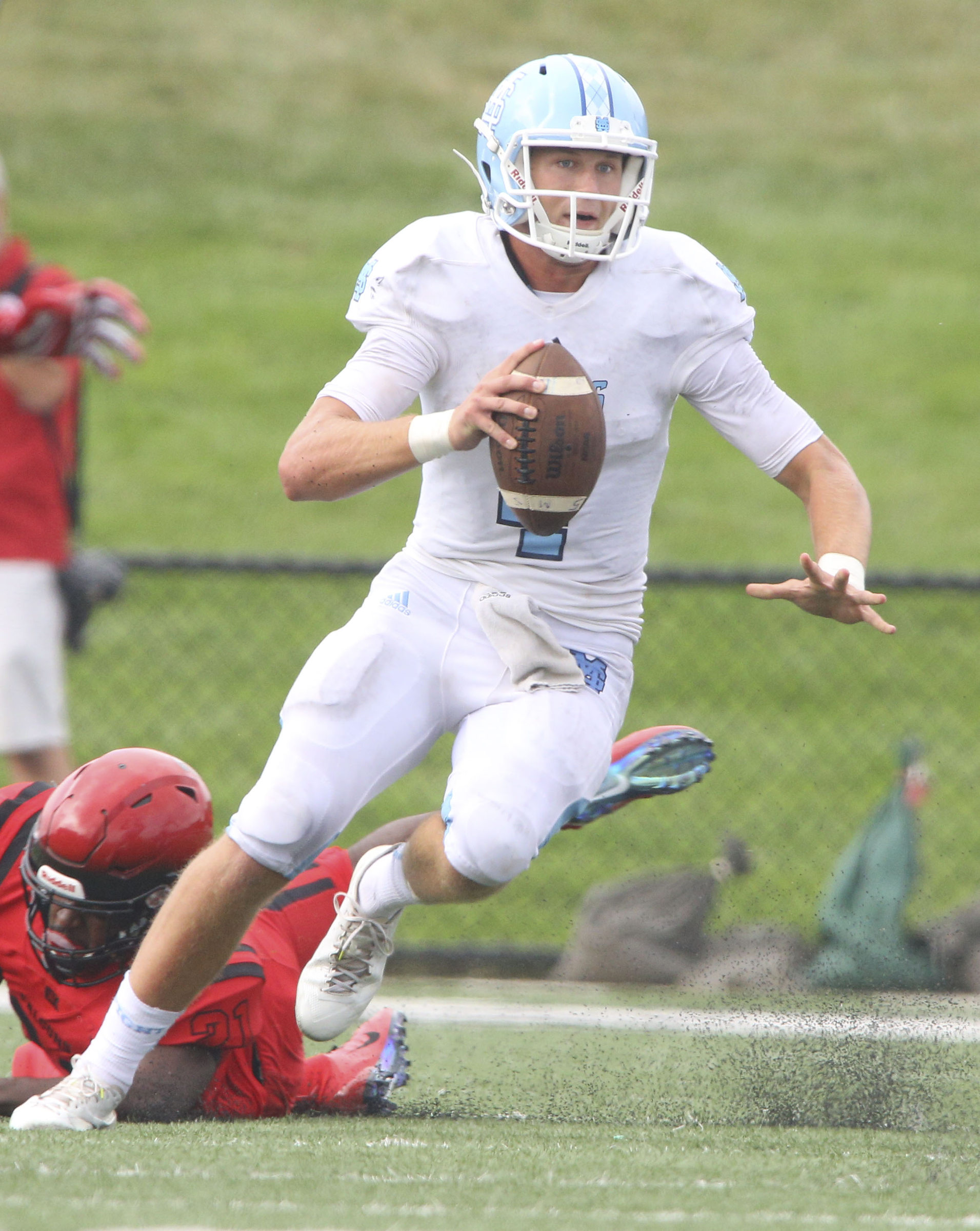 Mona Shores' Caden Broersma from his junior football season in 2018 ...