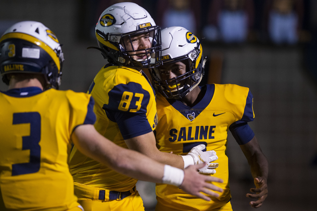 Saline football came out on top over Pioneer, winning 56-13 - mlive.com