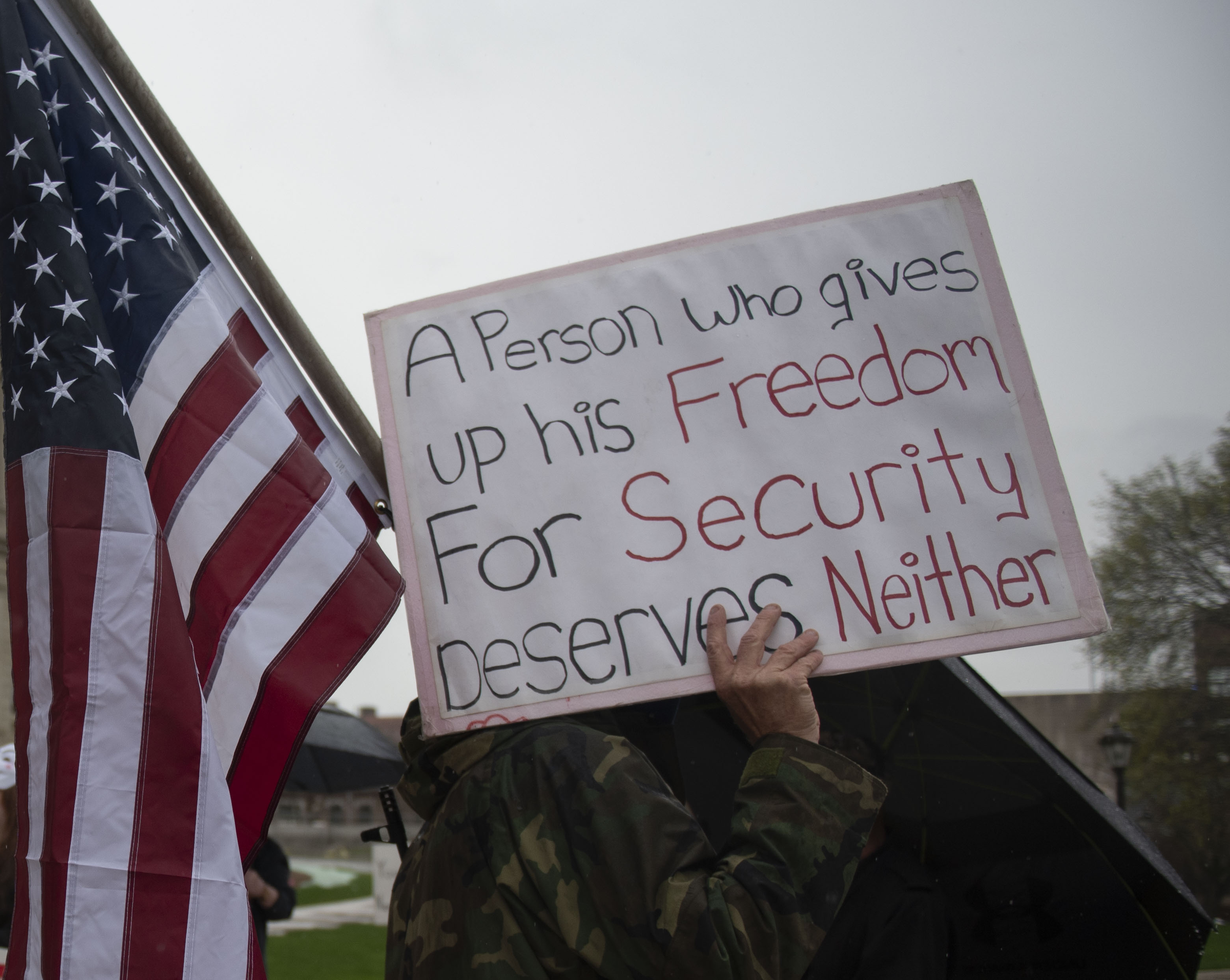 Signs from "American Patriot Rally on Capitol Lawn" in Lansing Michigan ...