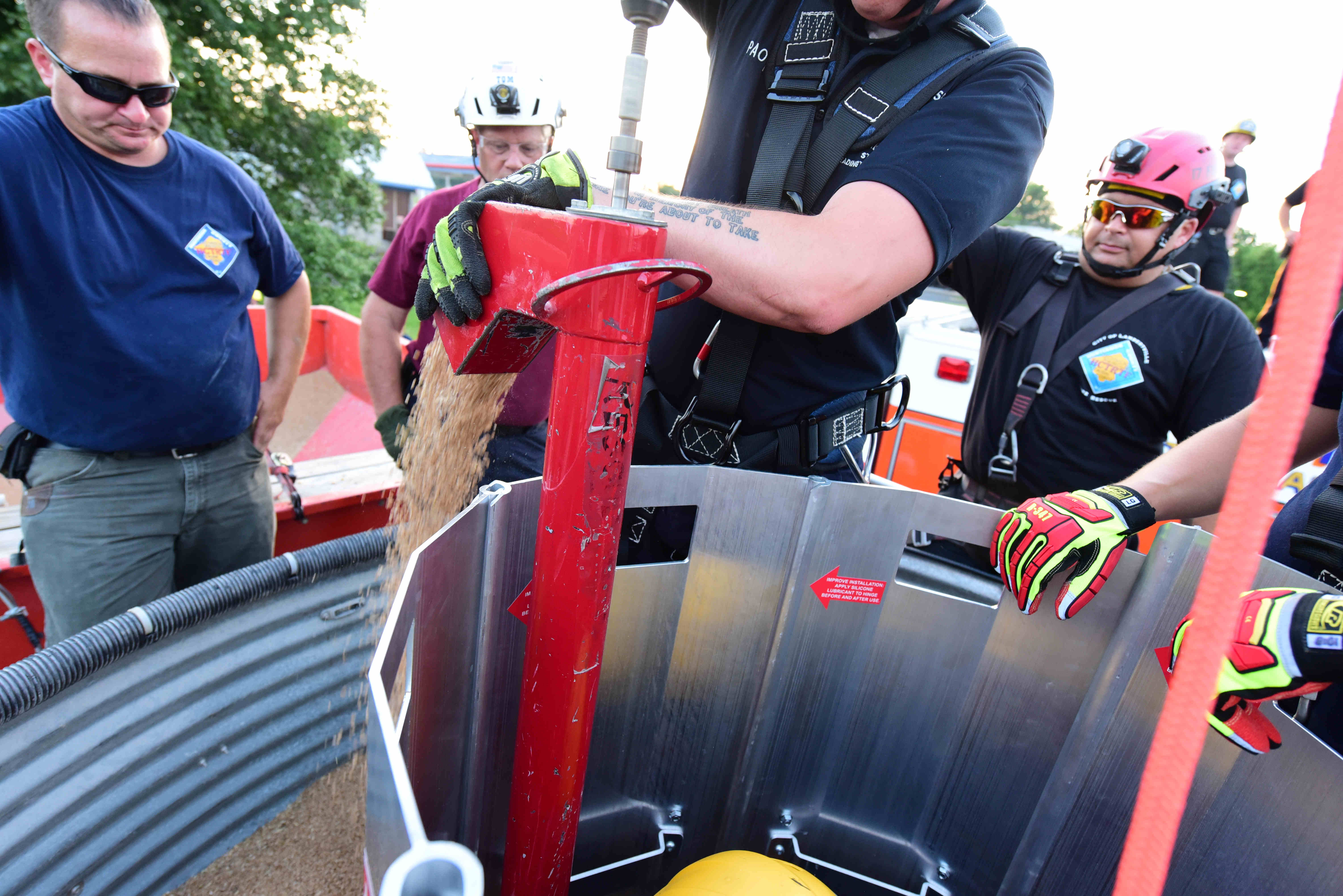 Task force holds grain bin rescue drill - nj.com