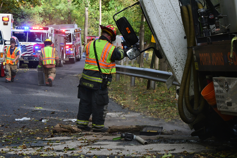 Portable potties tossed in septic truck crash - nj.com