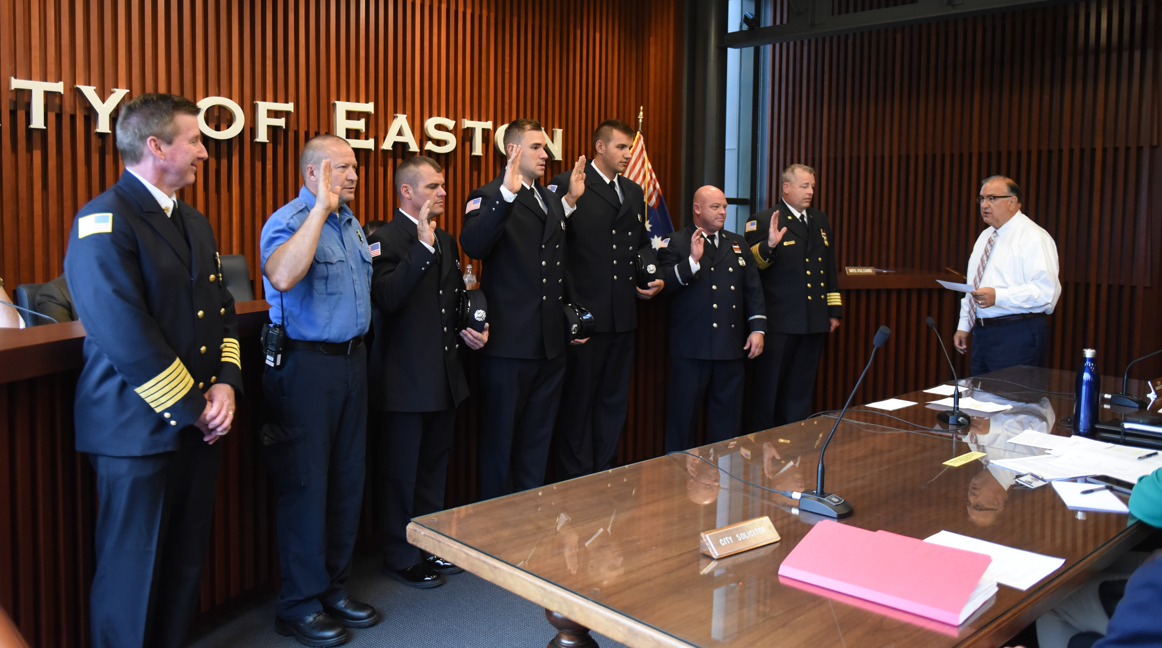 Easton firefighters sworn-in, promoted Aug. 14, 2019 - lehighvalleylive.com