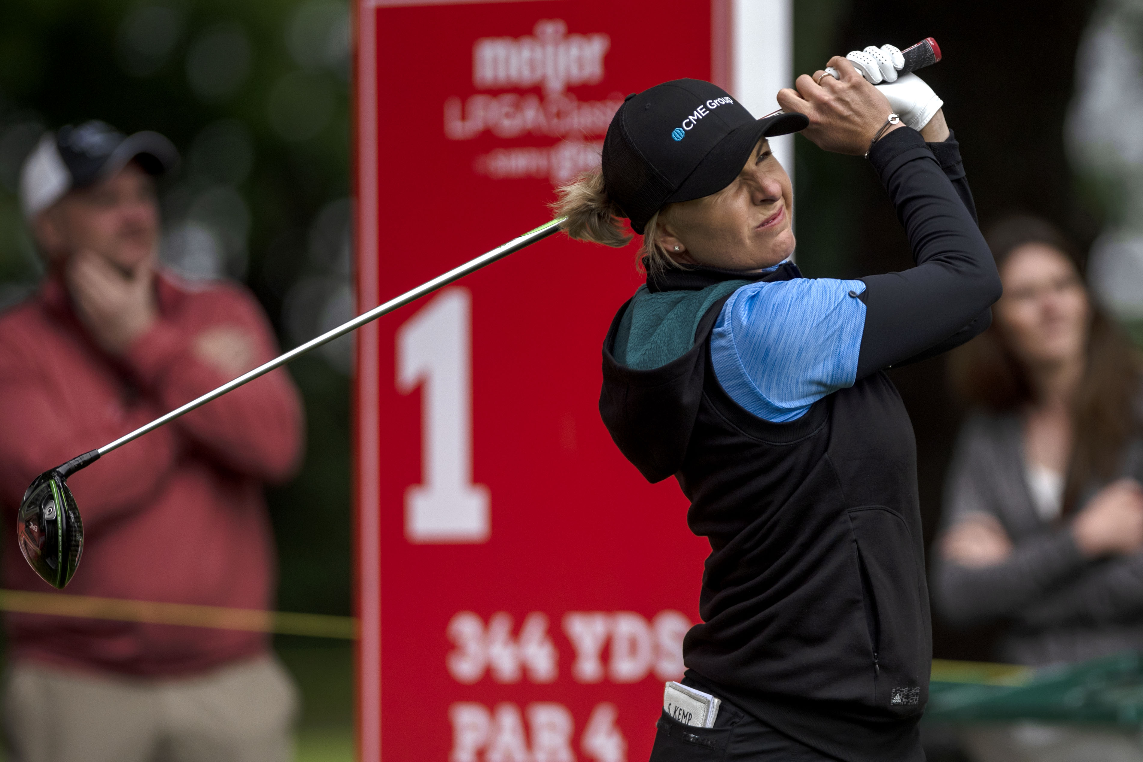 Round One of the 2019 Meijer LPGA Classic for Simply Give delayed seven ...