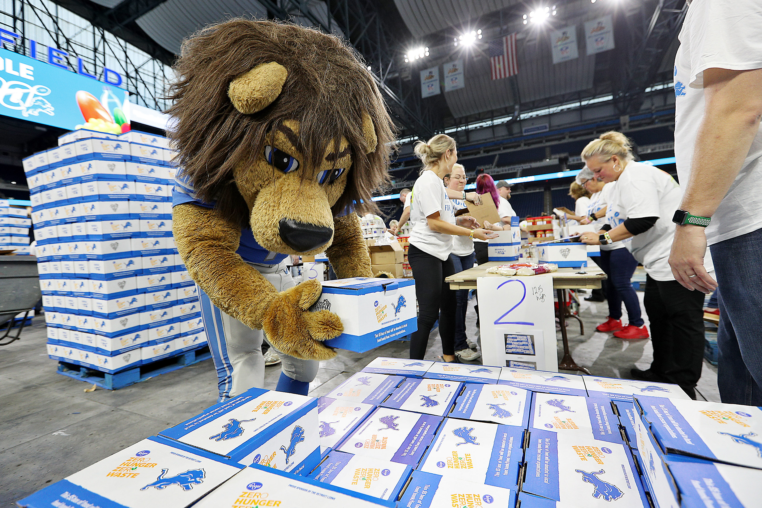 Lions "Huddle for 100" - October 10, 2019 - mlive.com