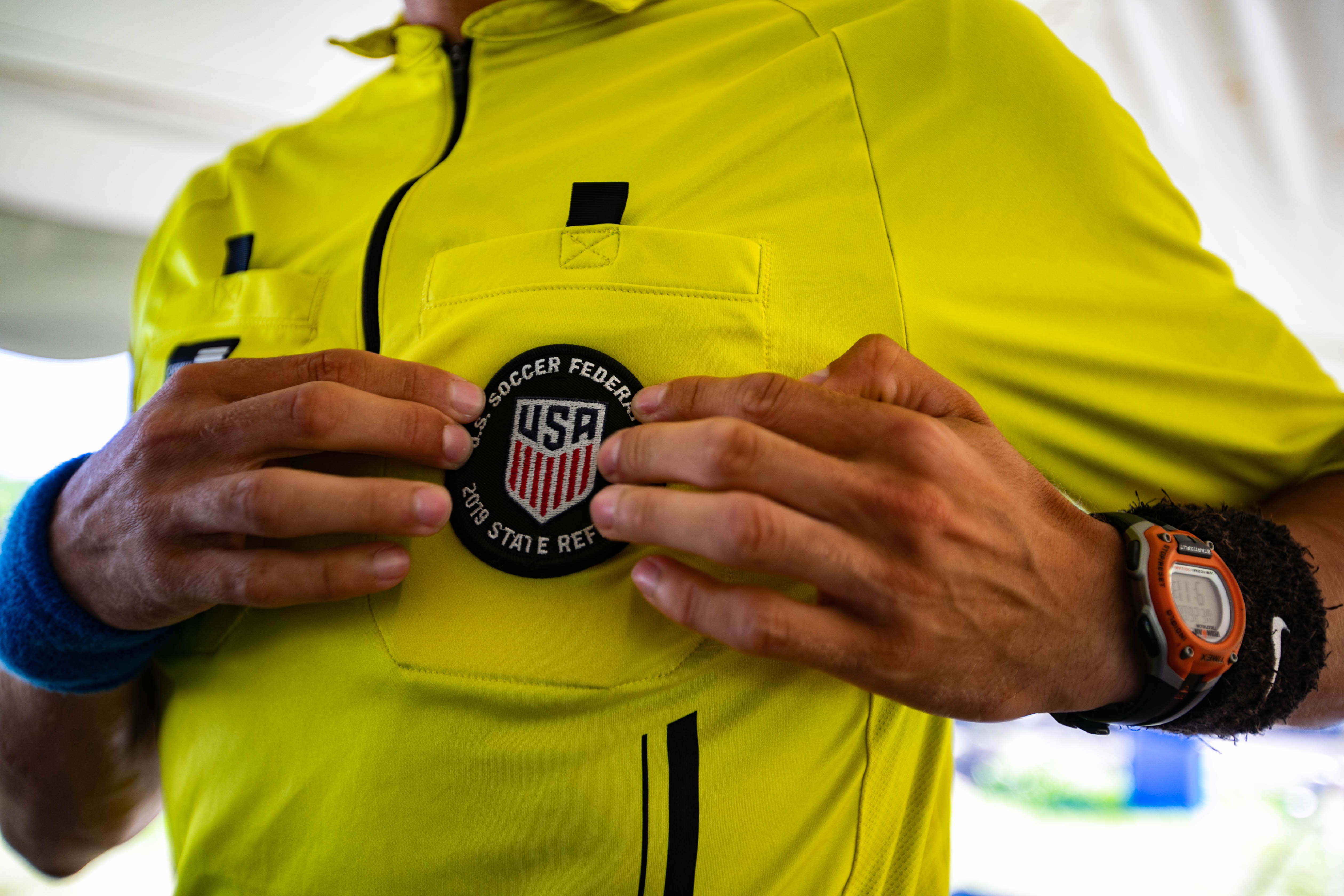 Soccer referees compete on the field alongside players for a spot to ...