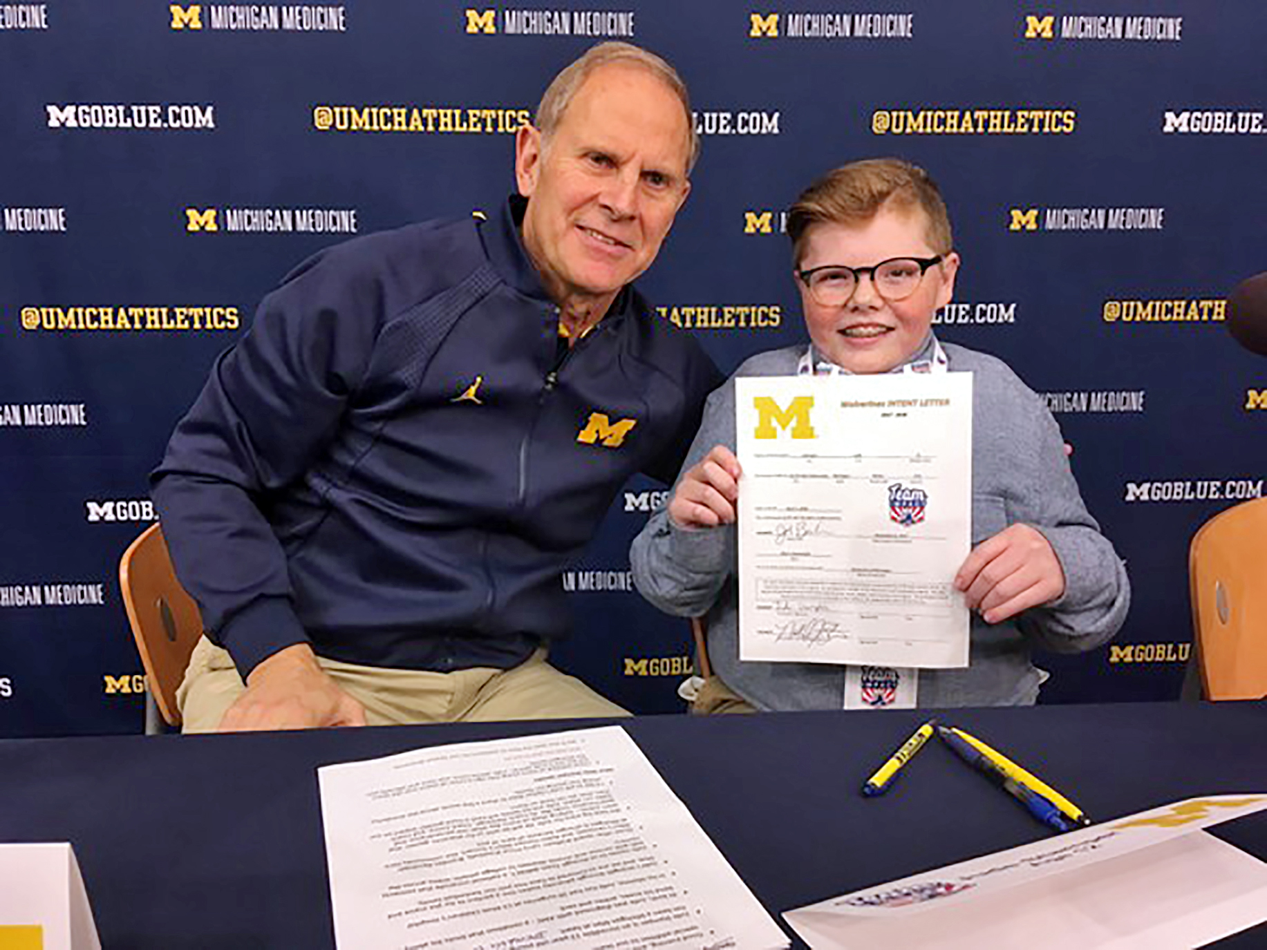 Jude Stamper with Michigan basketball team - mlive.com