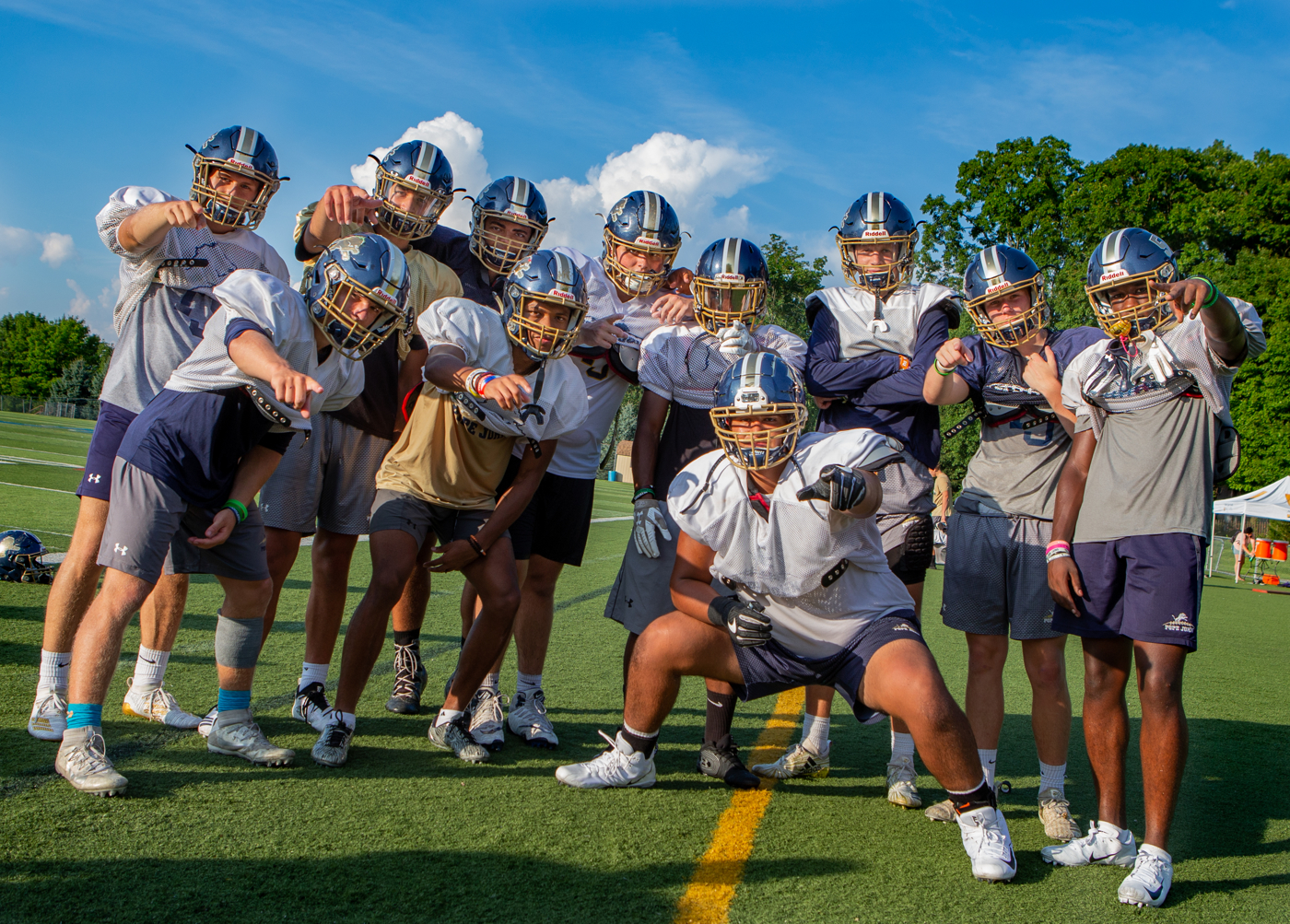 Pope John football practice/headshots. - nj.com