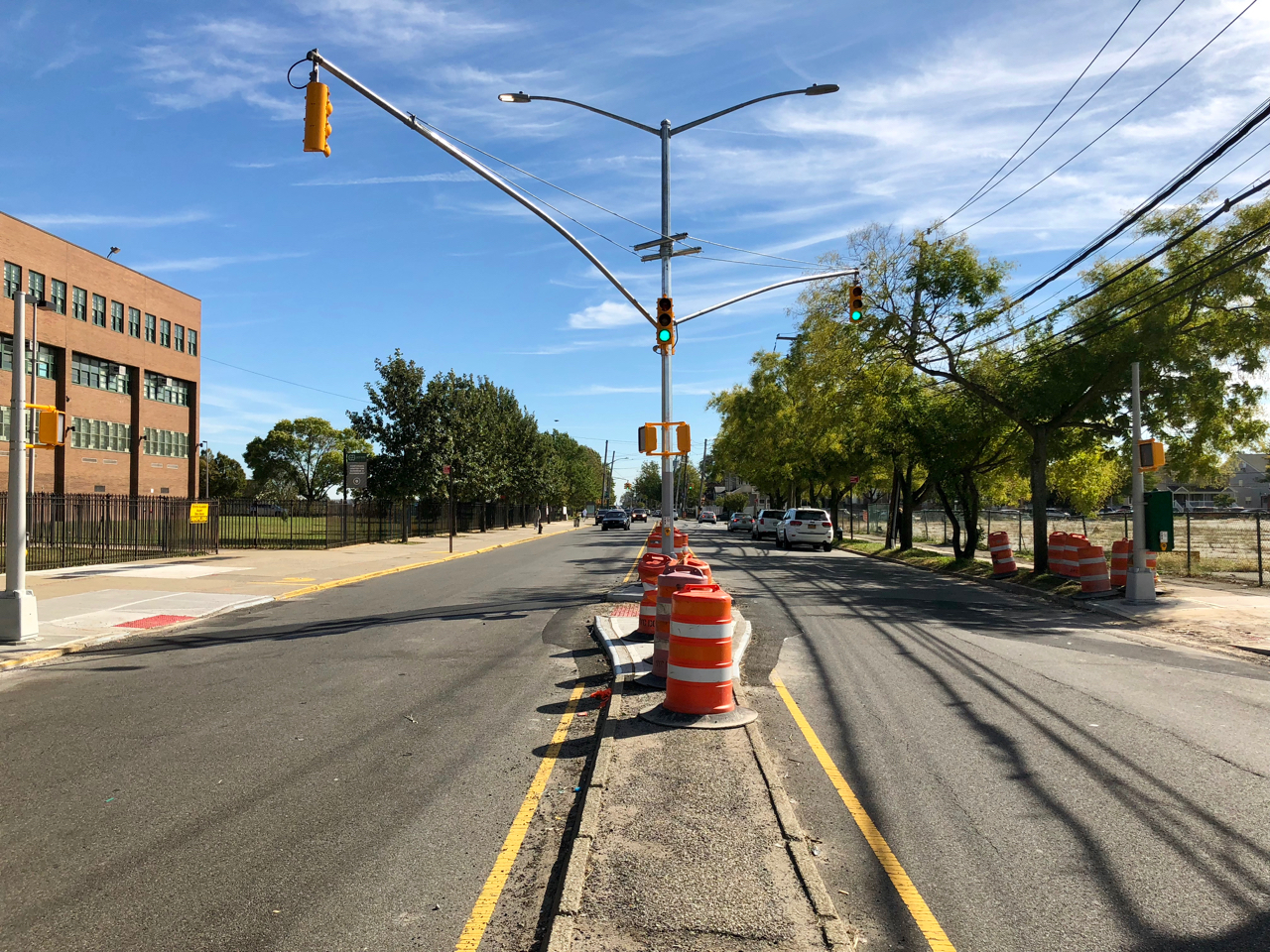 New light installed at entrance of New Dorp High School - silive.com