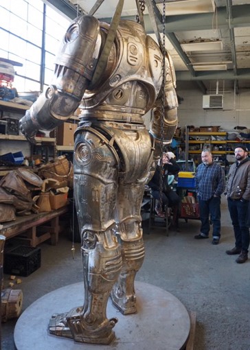 Detroit's RoboCop statue construction - mlive.com