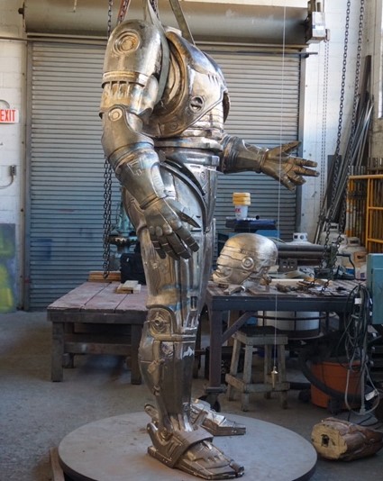 Detroit's RoboCop statue construction - mlive.com