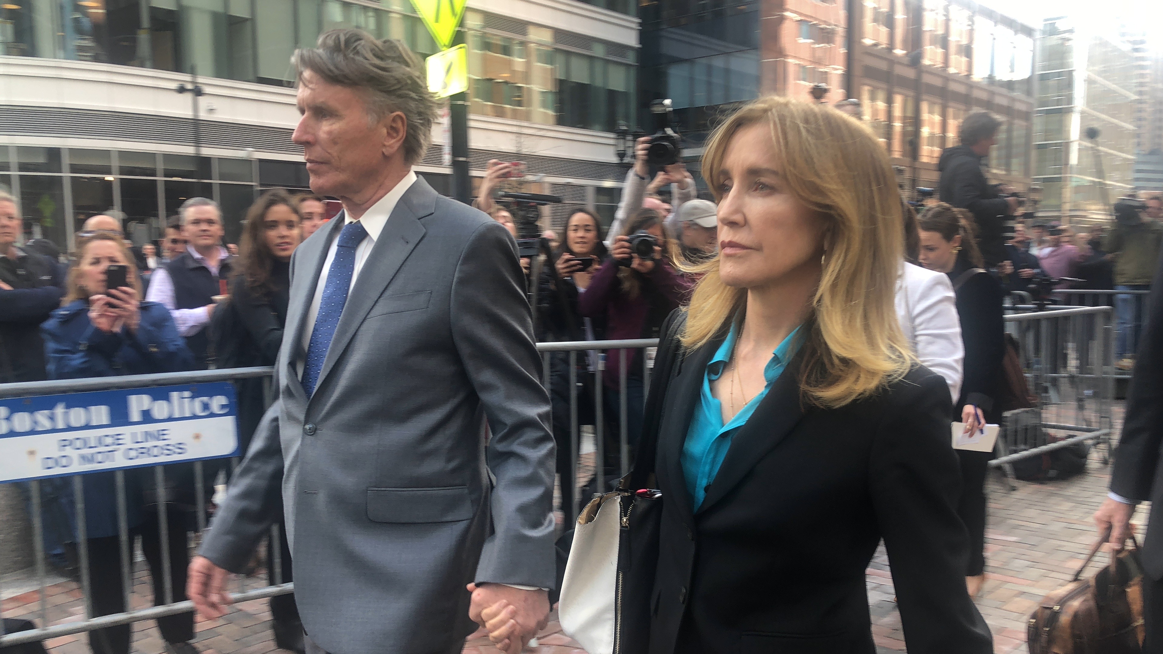 Actresses Lori Loughlin and Felicity Huffman appear in Boston federal court on college bribery ...