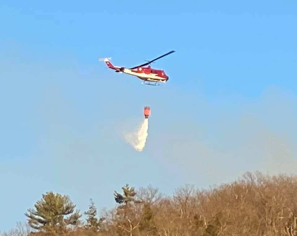 Delaware Water Gap forest fire Feb. 24, 2020 - pennlive.com