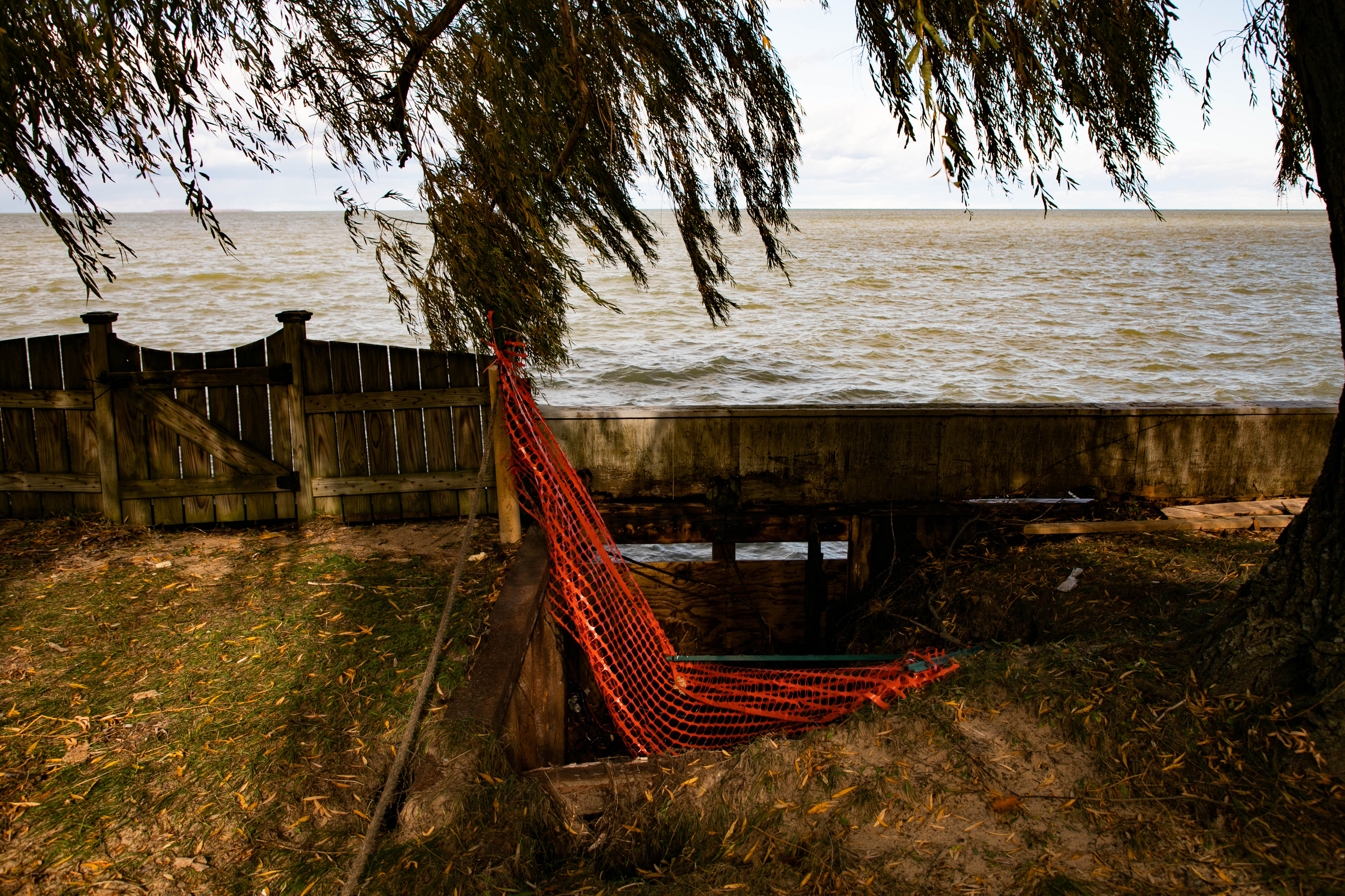 High water levels causing erosion in Sand Point homeowners yards ...