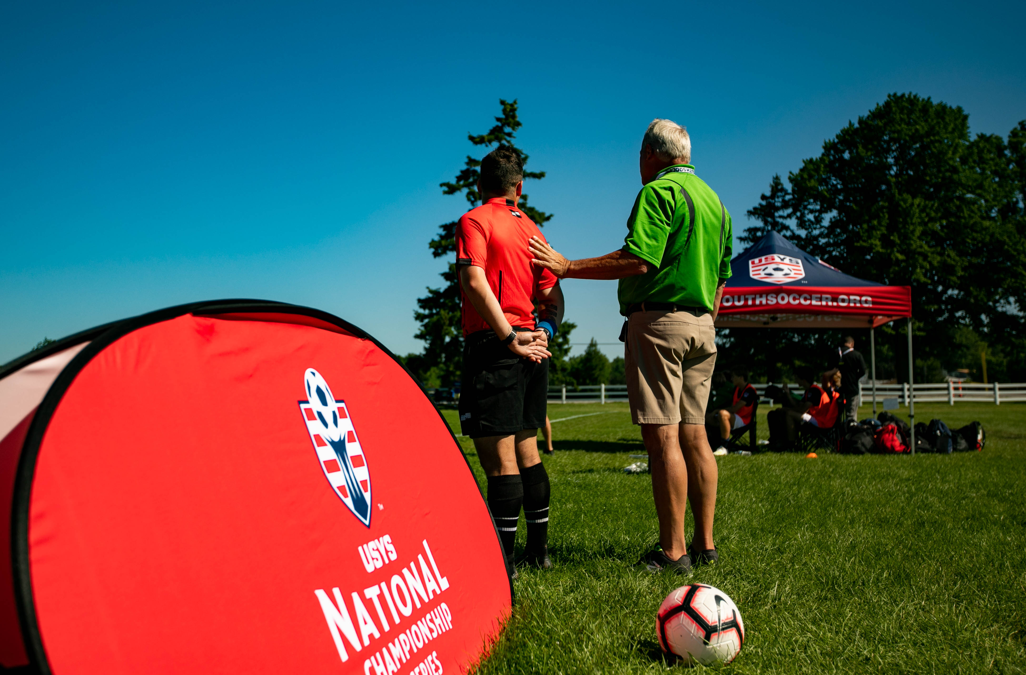 Soccer referees compete on the field alongside players for a spot to ...