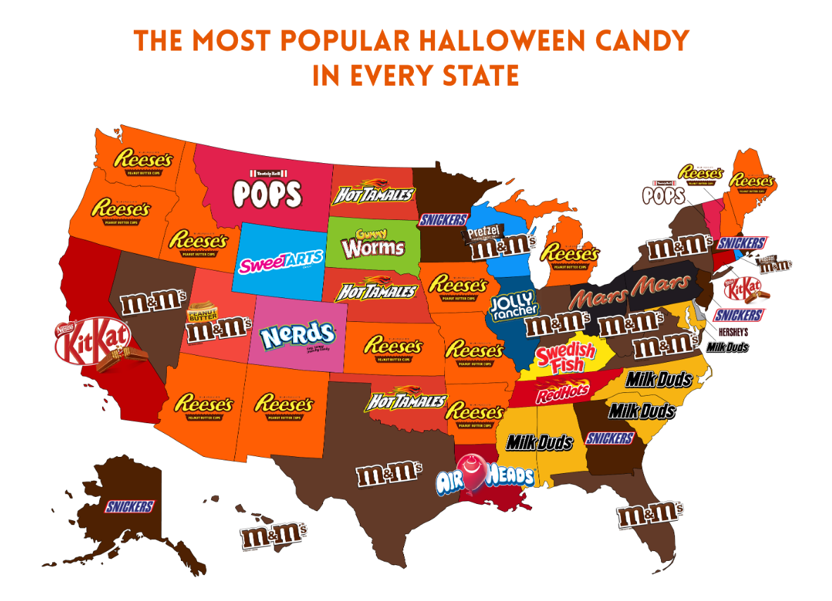 The Most Popular Halloween Candy In Each State According To New Study