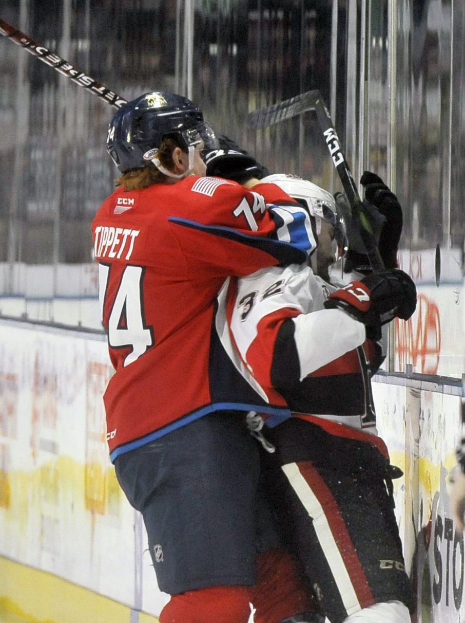 Seen@ the Springfield Thunderbirds VS Belleville Senators hockey game ...