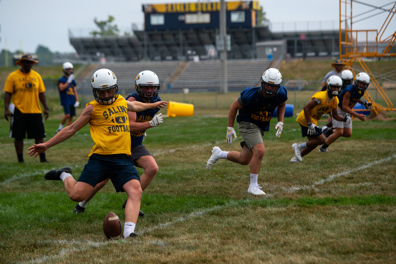 First day of football practice at Saline High School - mlive.com