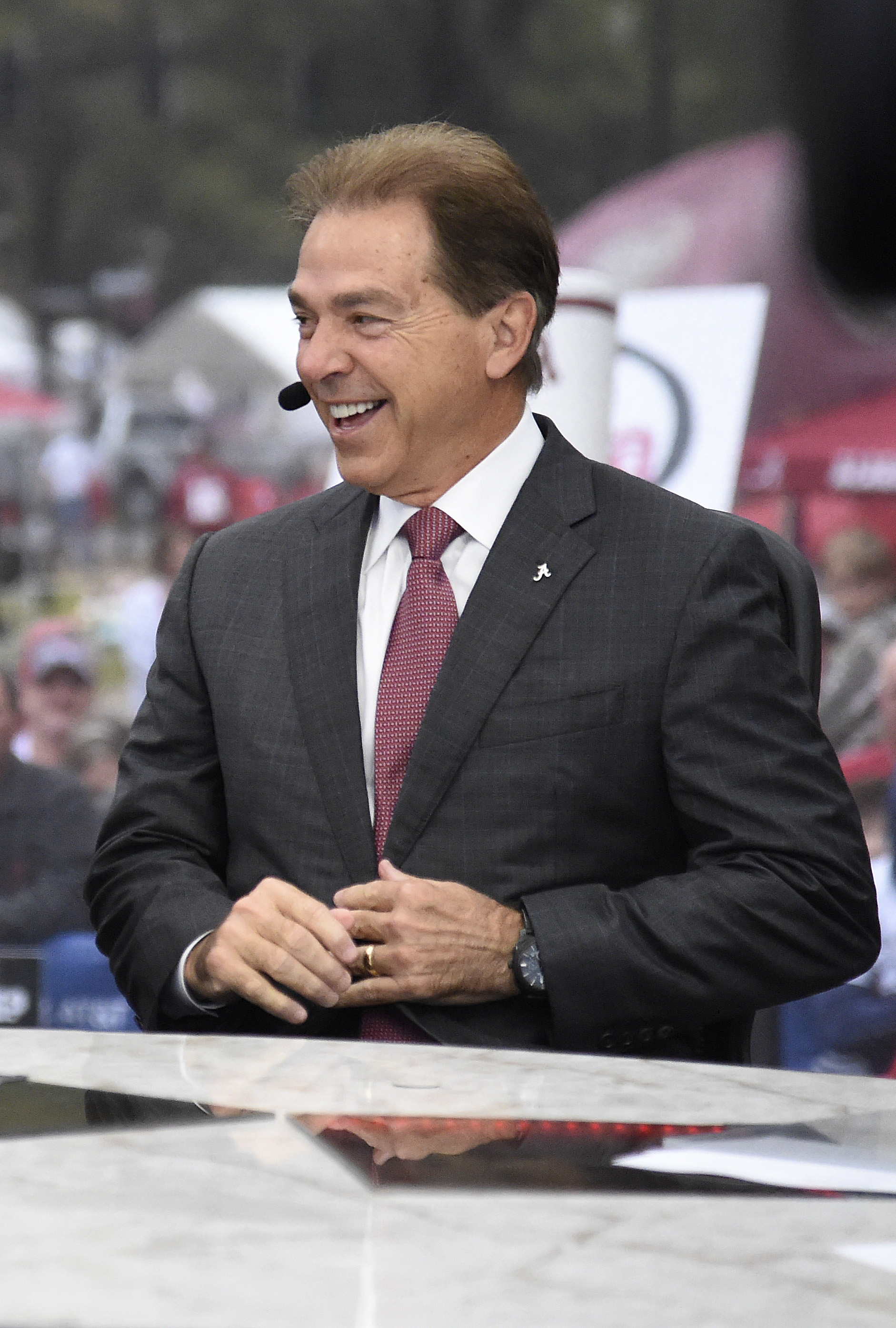 Nick Saban at 'SEC Nation' Iron Bowl 2018 - al.com