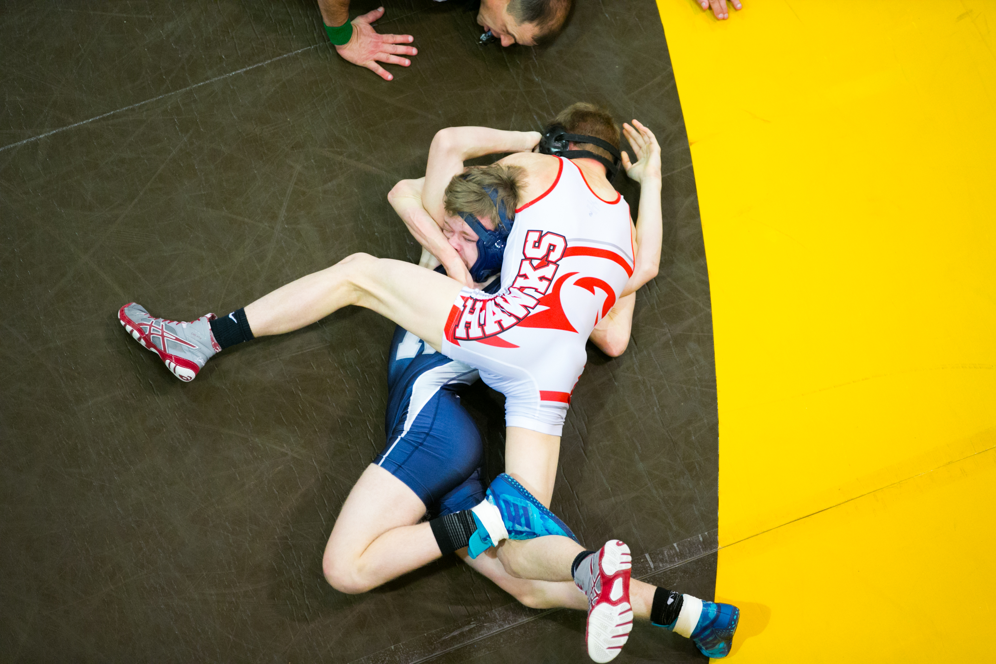 Hamburg vs Newport in the District 3 Class 2A team wrestling ...