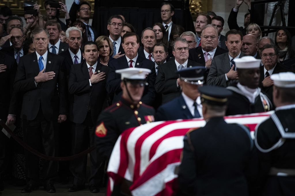 President George H.W. Bush lies in state - al.com
