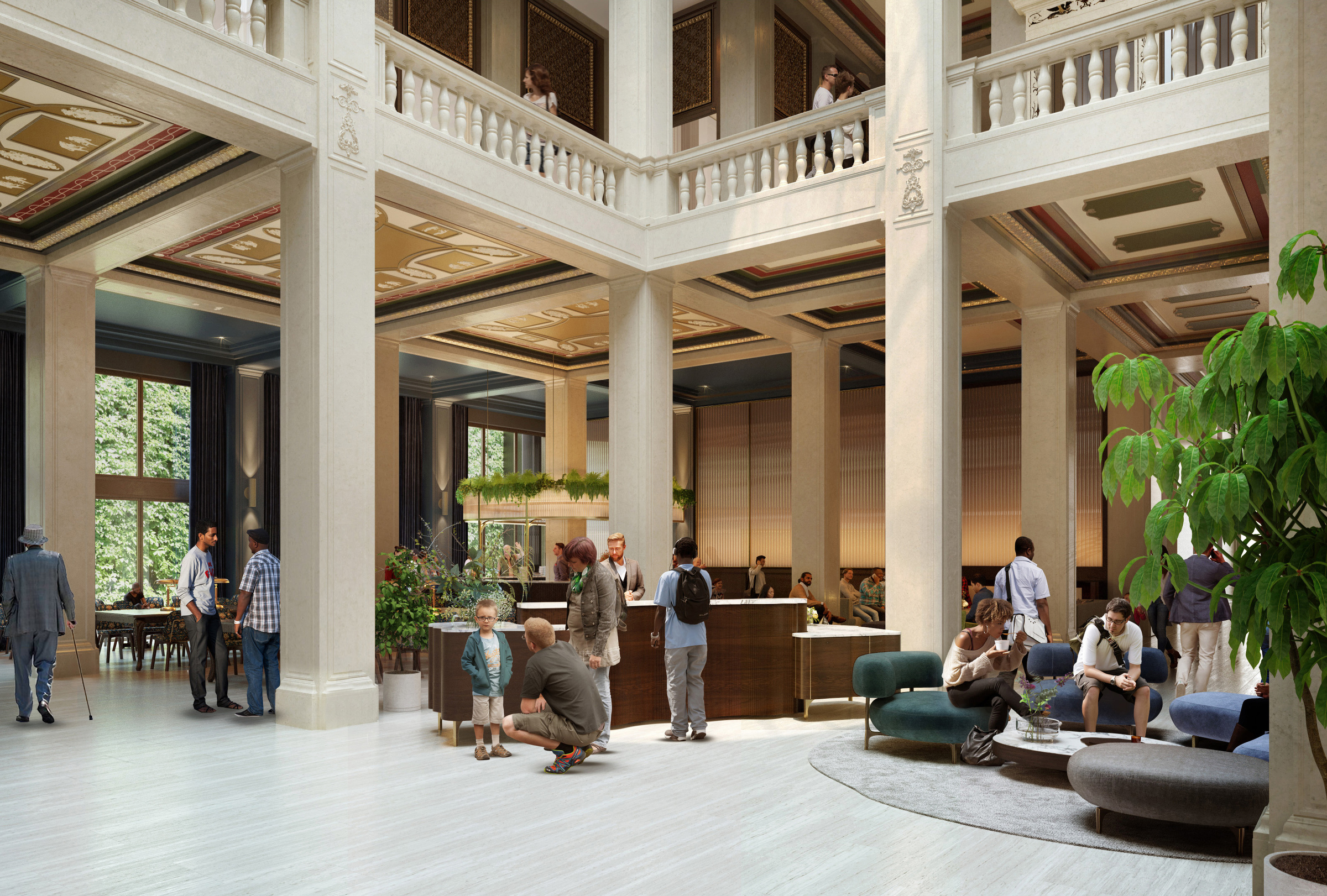 New renderings of Book Tower include a look at the restored 3-story ...