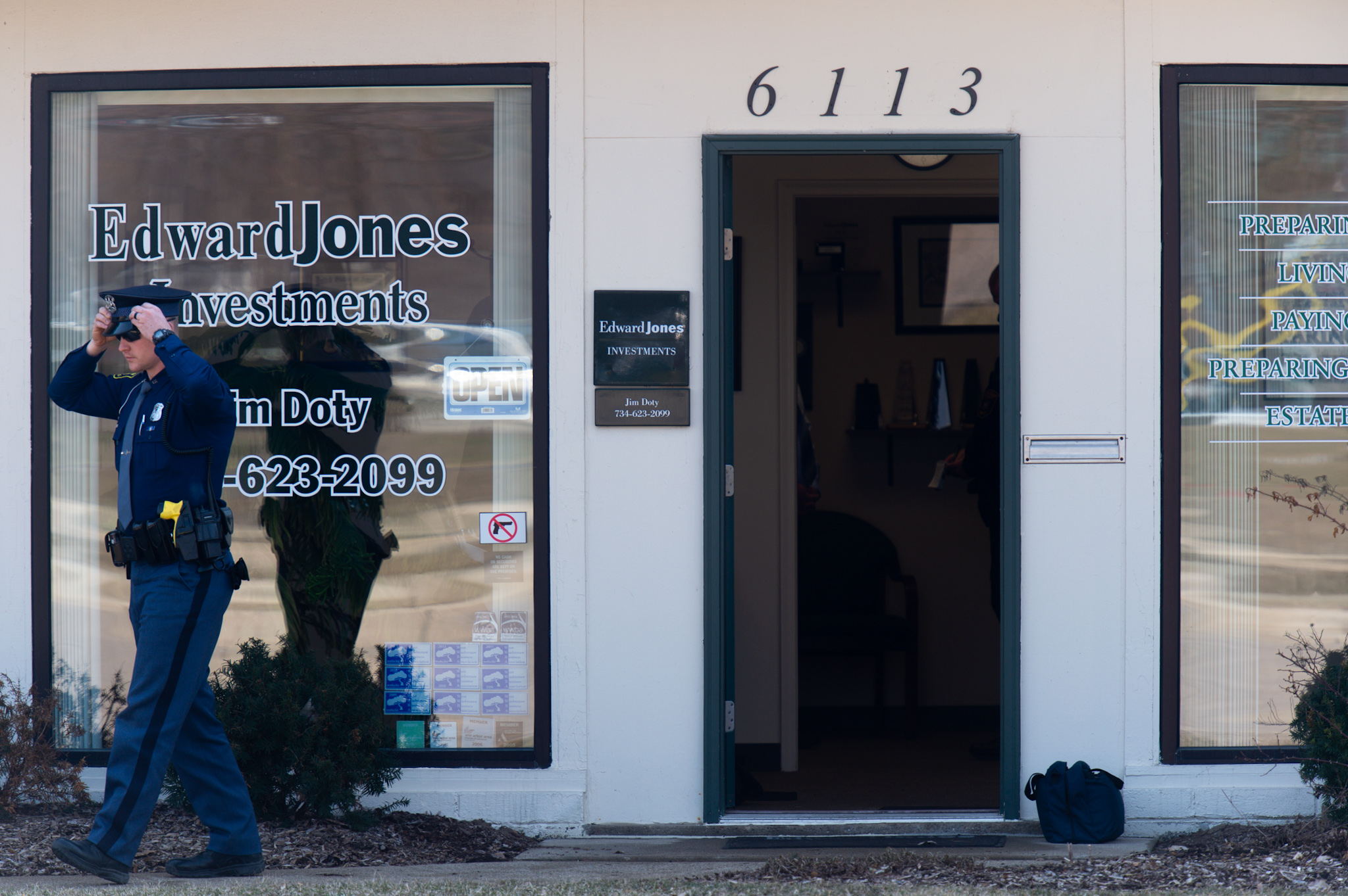 Police respond to Edward Jones on Jackson Road in relation to stabbing ...