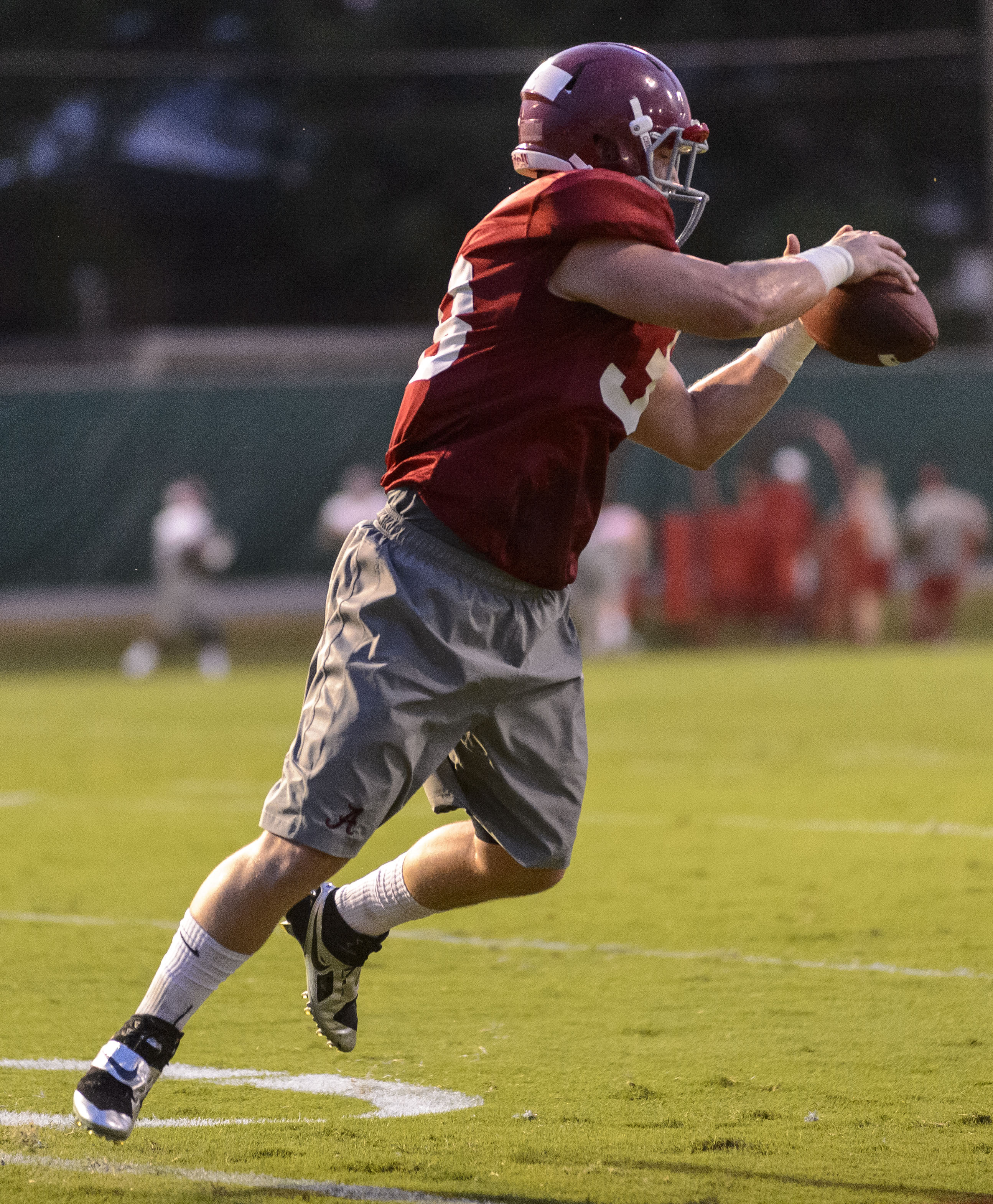 Gussie Busch during practice drills with Alabama Crimson Tide - al.com