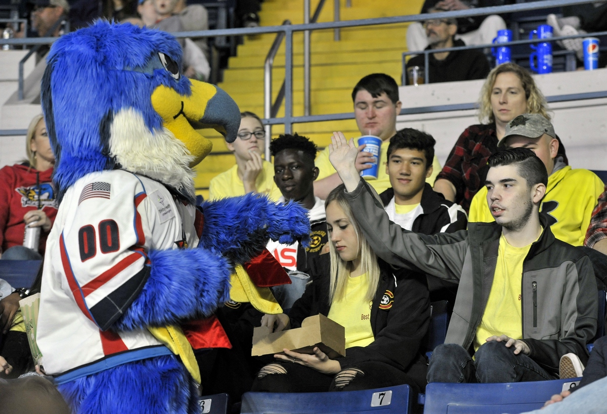 Seen@ the Springfield Thunderbirds VS Belleville Senators hockey game ...