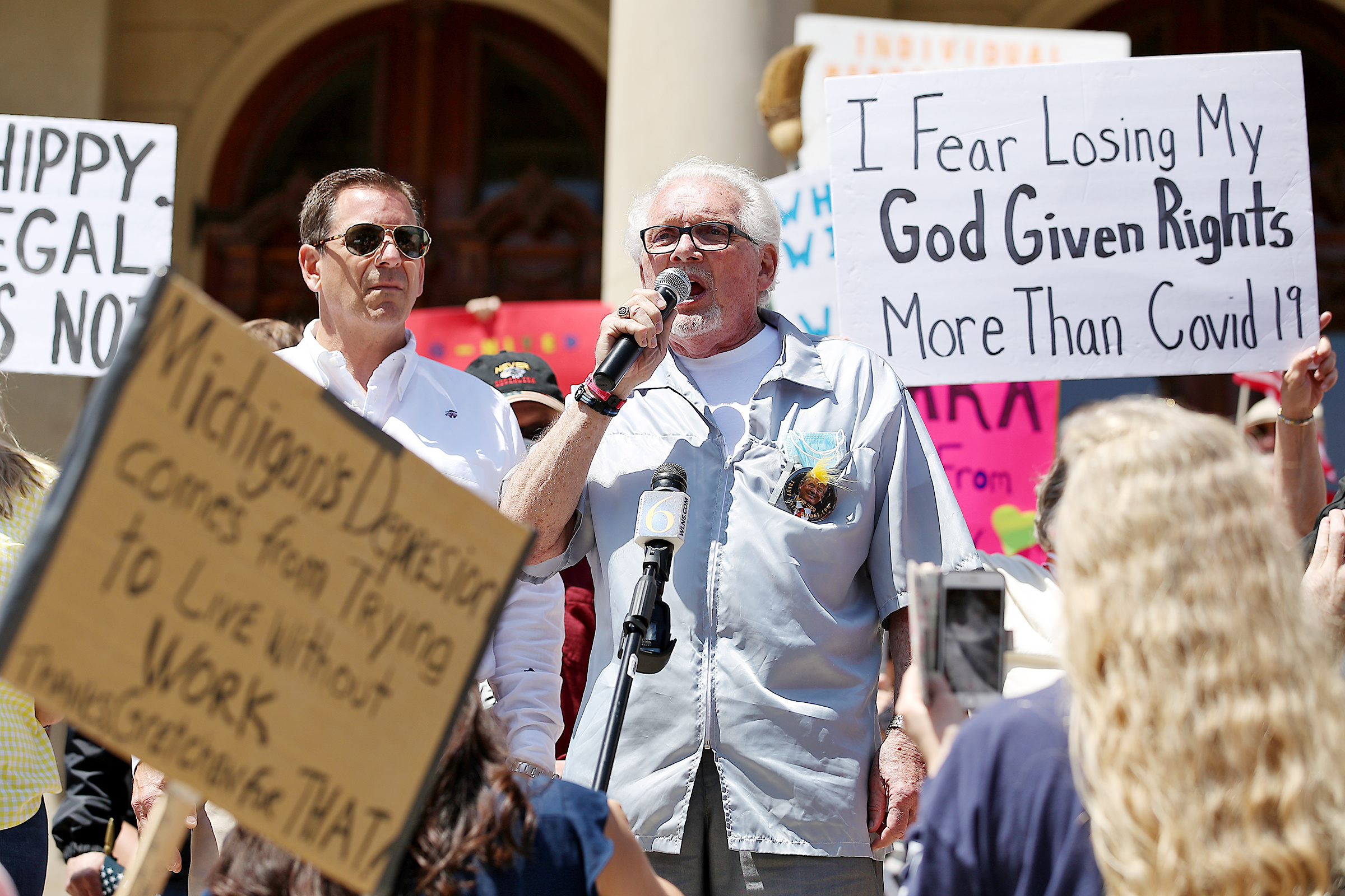 Operation Haircut on Capitol lawn in Lansing - May 20, 2020 - mlive.com