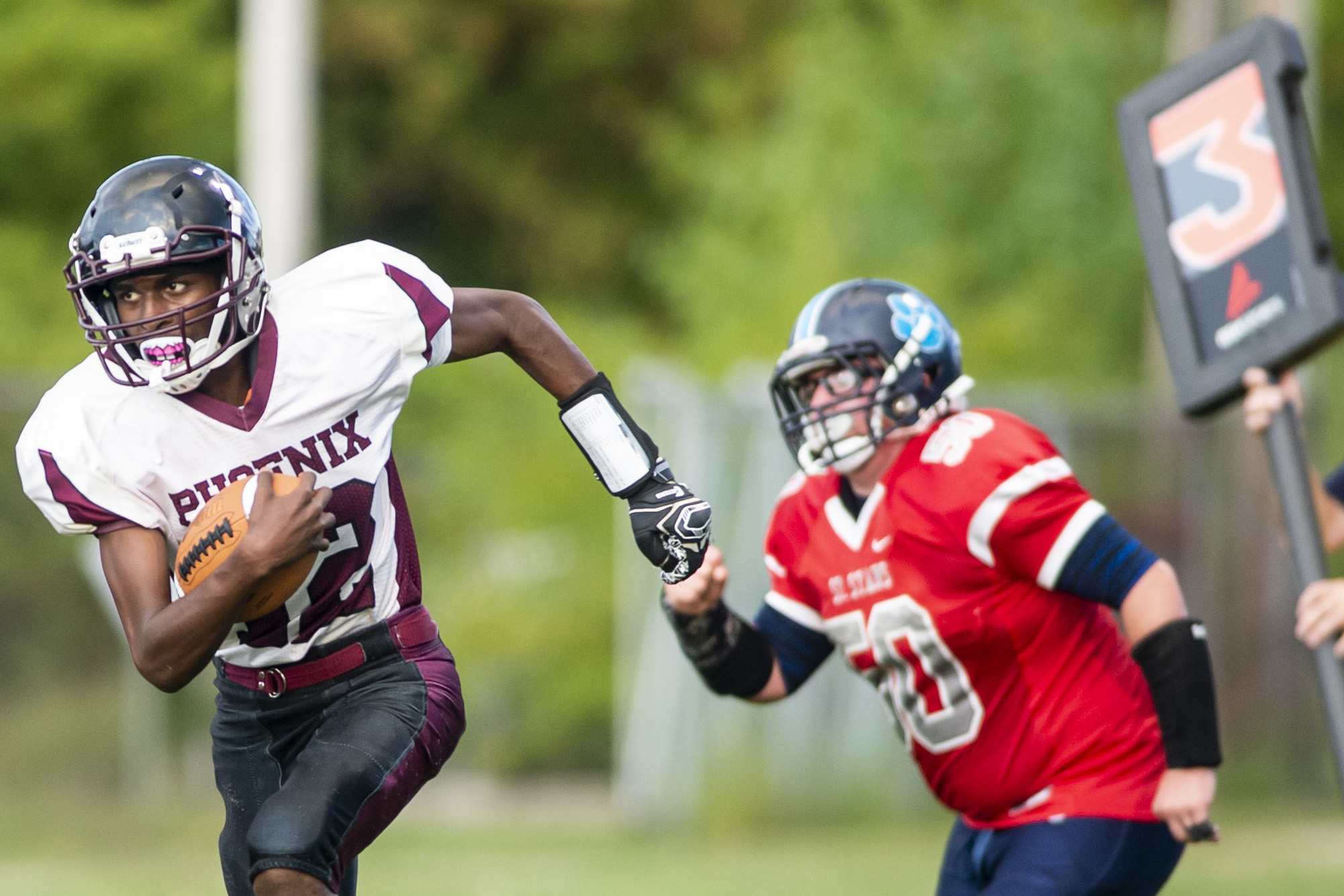 All Saints host International Academy of Flint in eight-player football ...