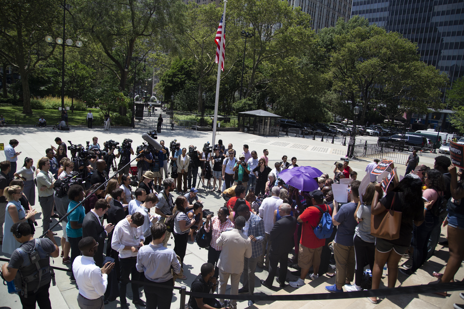 Eric Garner family and supporters speak out after no federal charge for ...