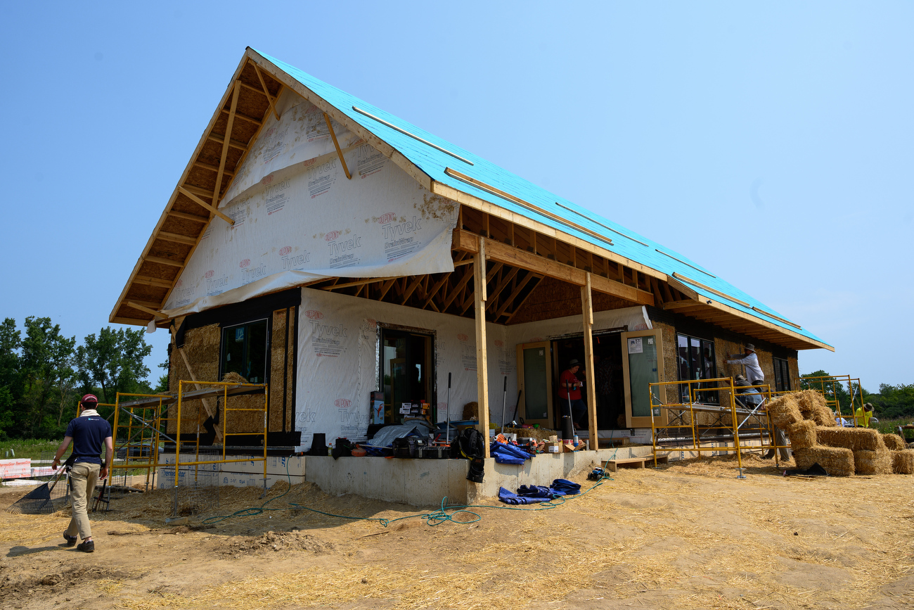 Straw bale workshop draws students from around the world to construct home in Webster Township ...