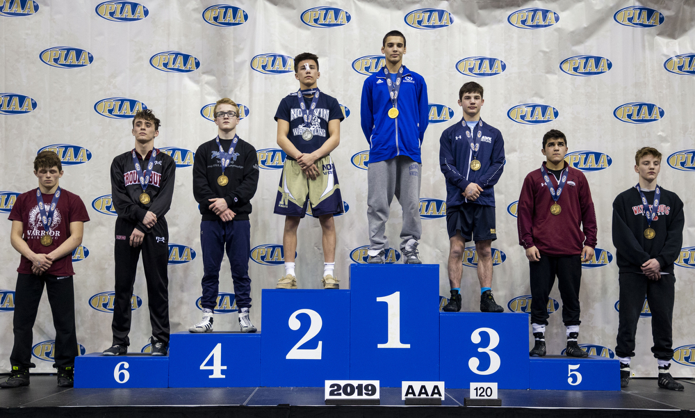 On the Podium at the 2019 PIAA Class 3A individual wrestling state ...