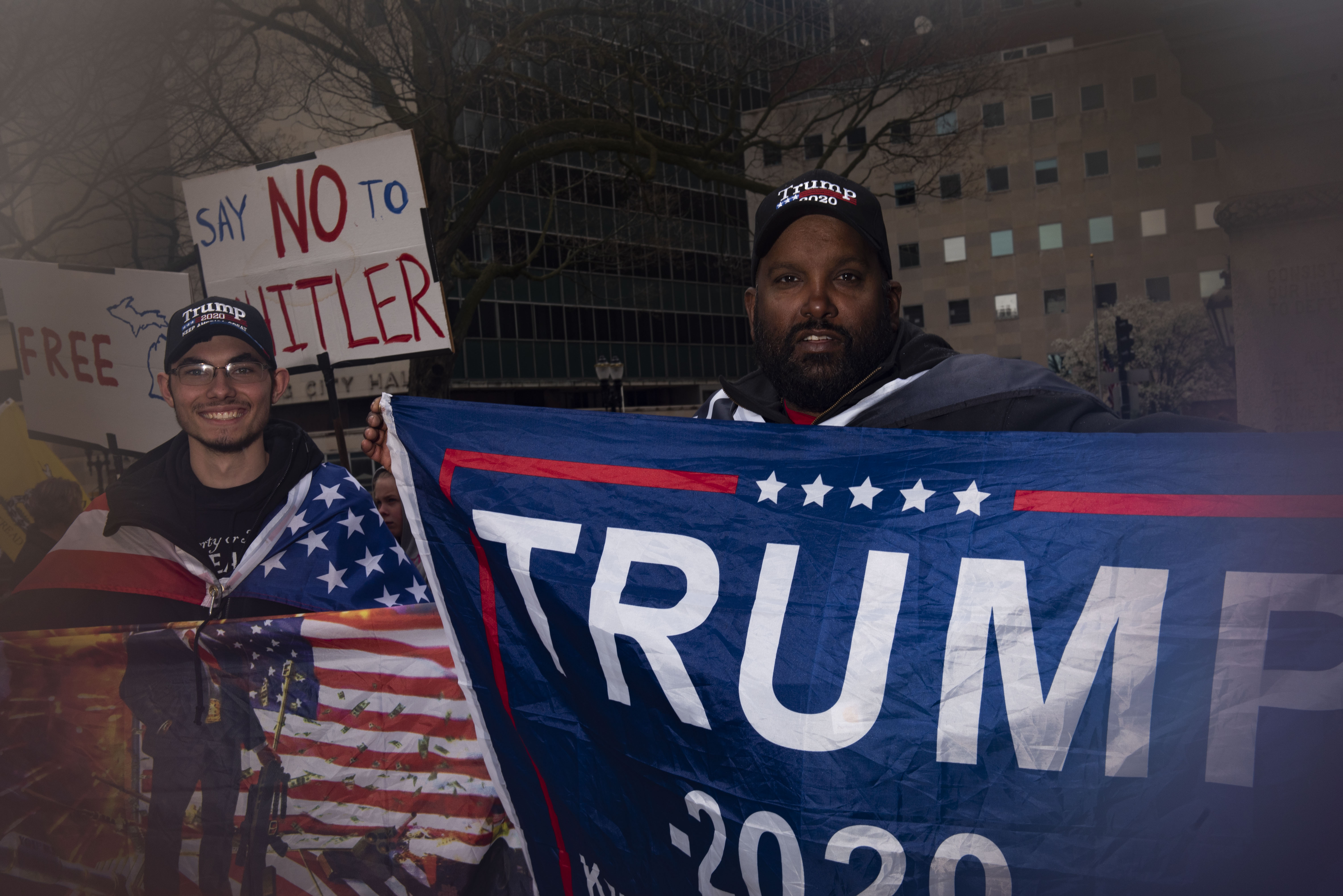 Signs from "American Patriot Rally on Capitol Lawn" in Lansing Michigan ...