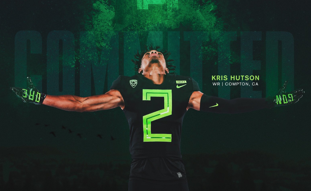 Kris Hutson, Oregon Ducks 4-star WR pledge, scores 56-yard TD in ...