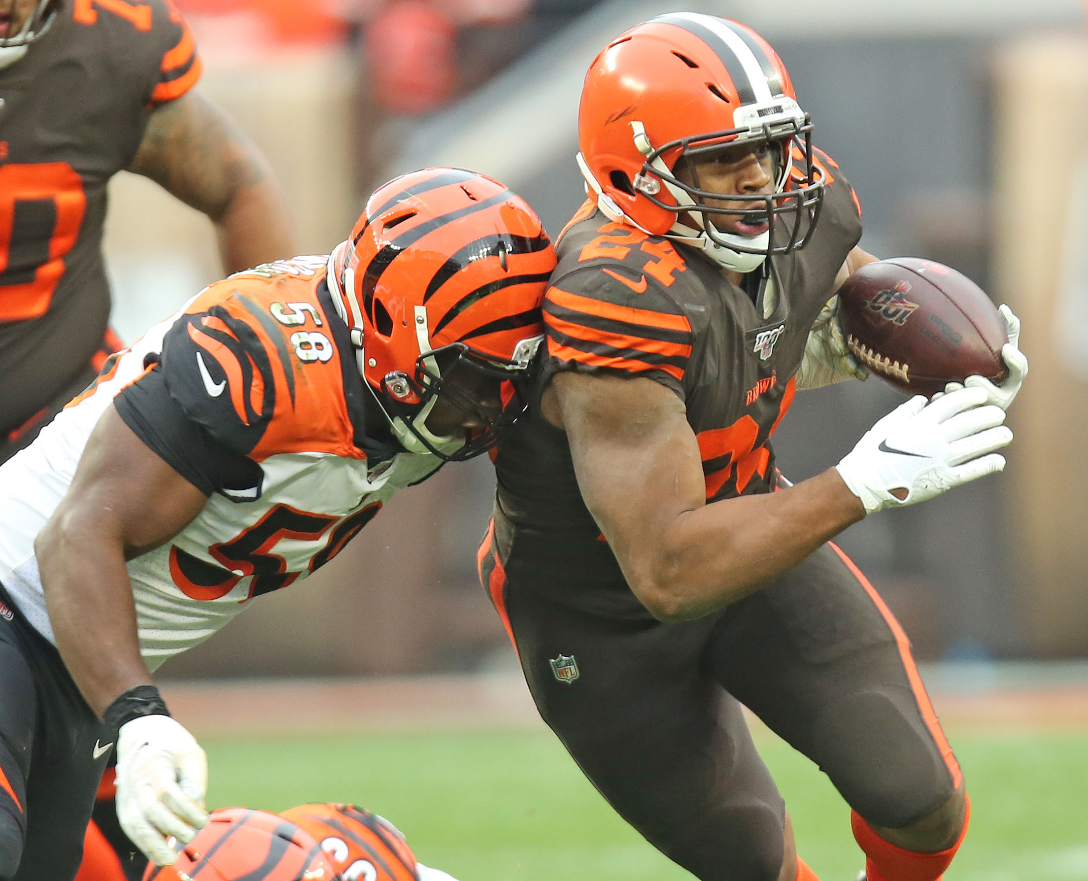 Cleveland Browns Nick Chubb vs. Cincinnati Bengals, December 8, 2019 ...
