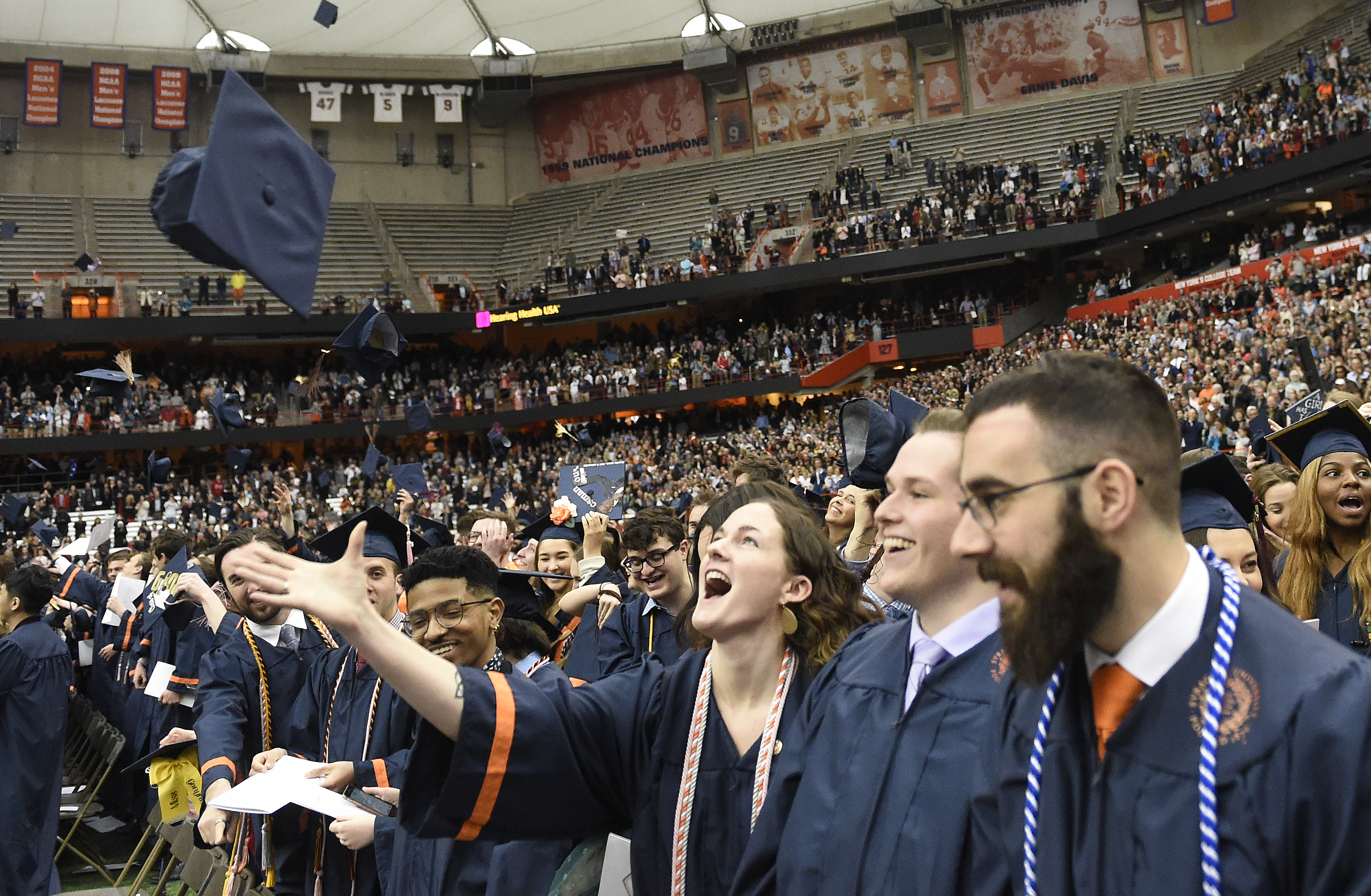 Syracuse University holds its commencement ceremonies at the Carrier ...