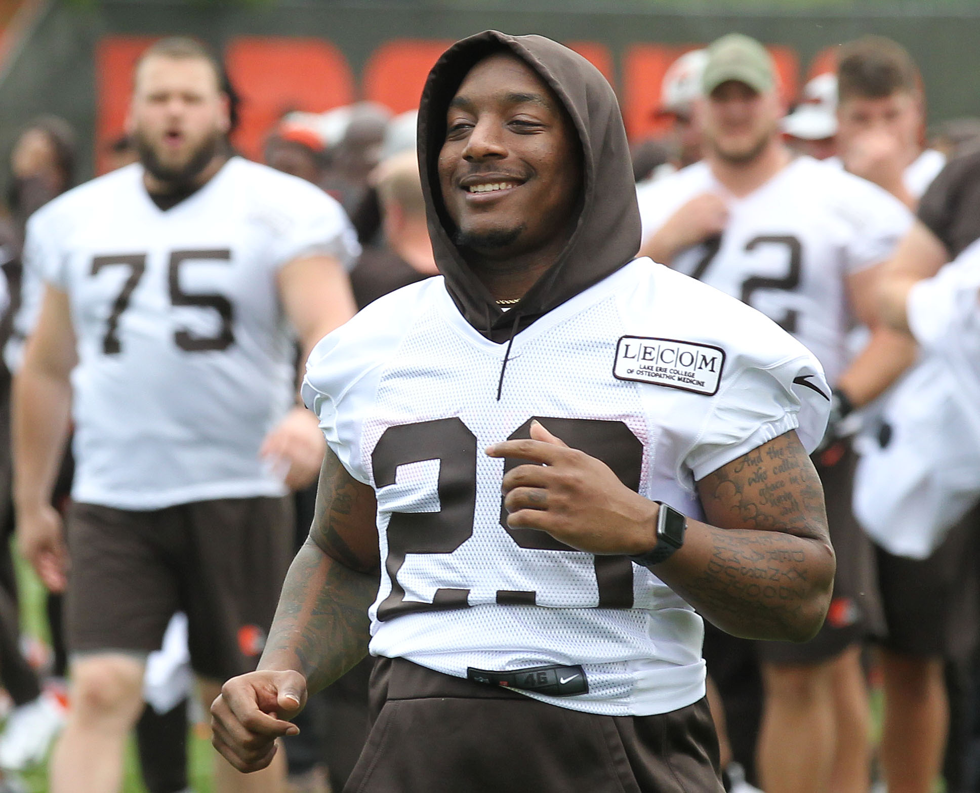 Cleveland Browns running back Duke Johnson Jr. at minicamp, June 4 ...