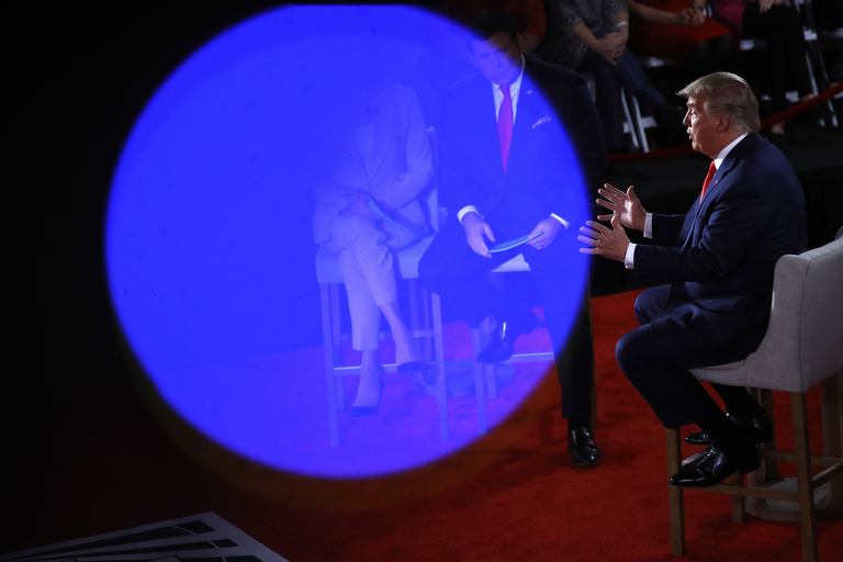 President Donald Trump Fox News Channel town hall in Scranton ...