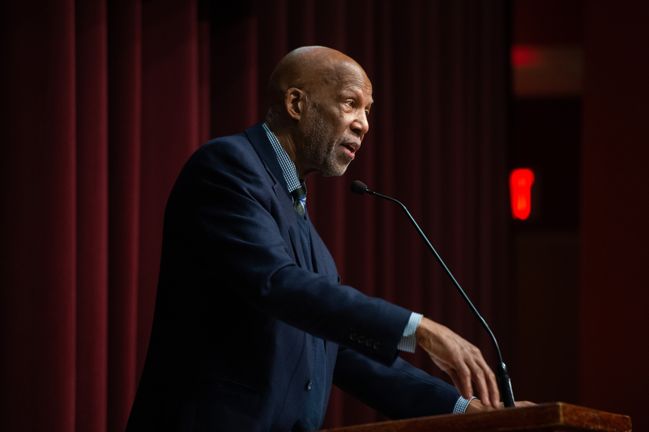 Terrence Roberts, one of the "Little Rock Nine," speaks at Martin Luther King Day event at EMU ...