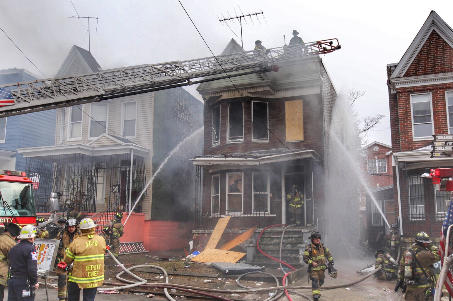 2-alarm blaze on Clinton Avenue, Jersey City, March 24, 2019 - nj.com