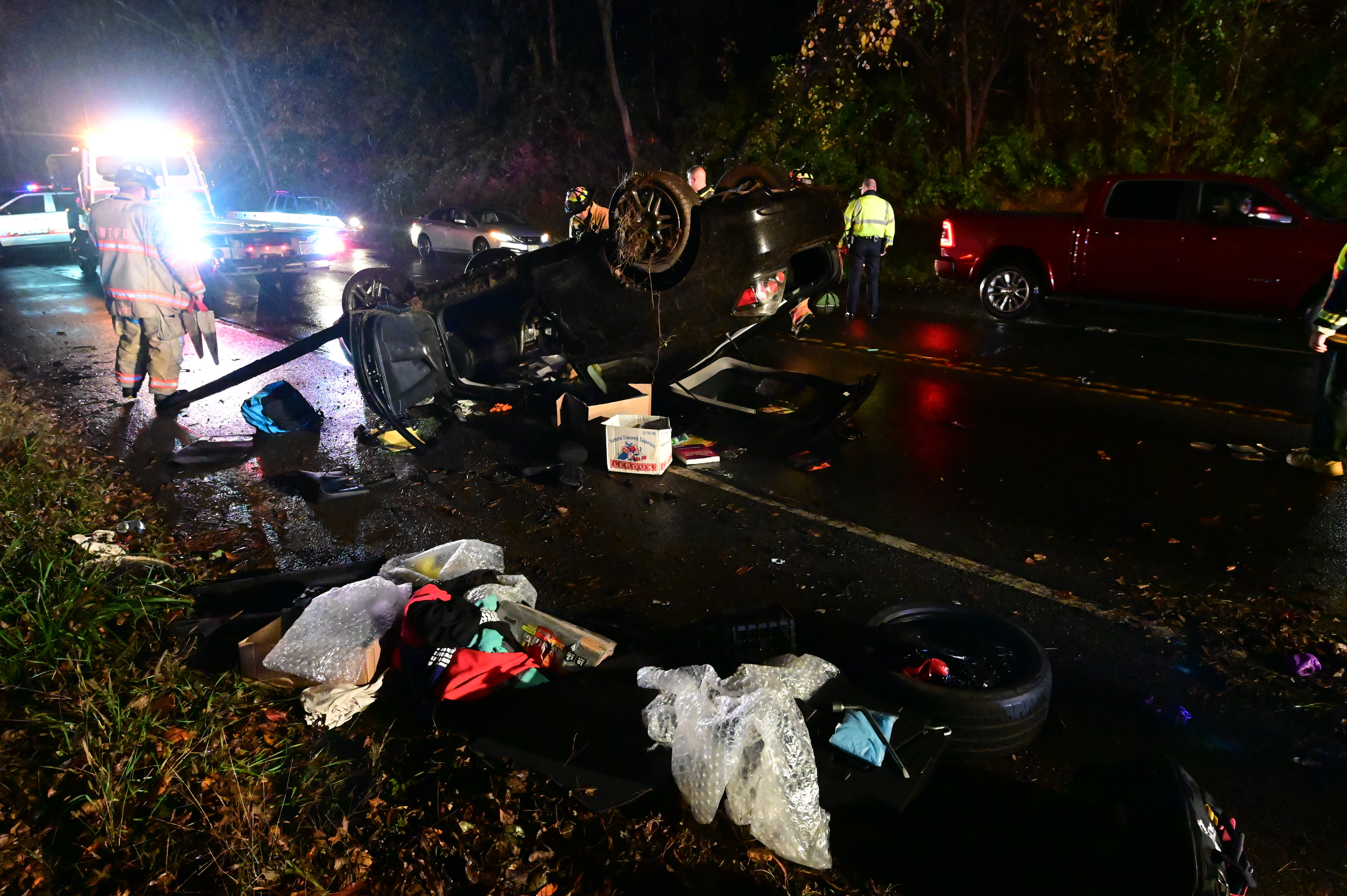 Driver injured in rollover crash that left car on its roof on Route 31 ...