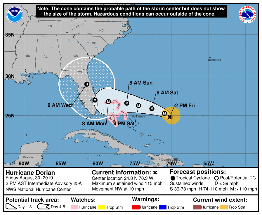 Hurricane Dorian 2019 track update: Dorian now a Category 3; models ...