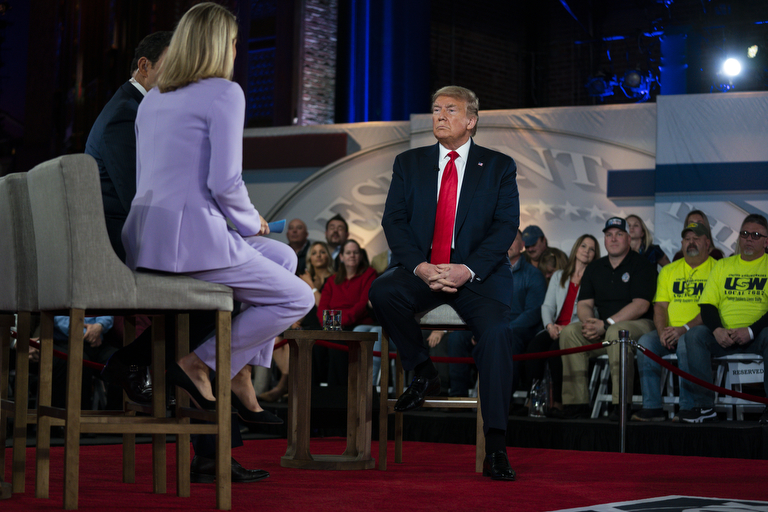 President Donald Trump Fox News Channel town hall in Scranton ...