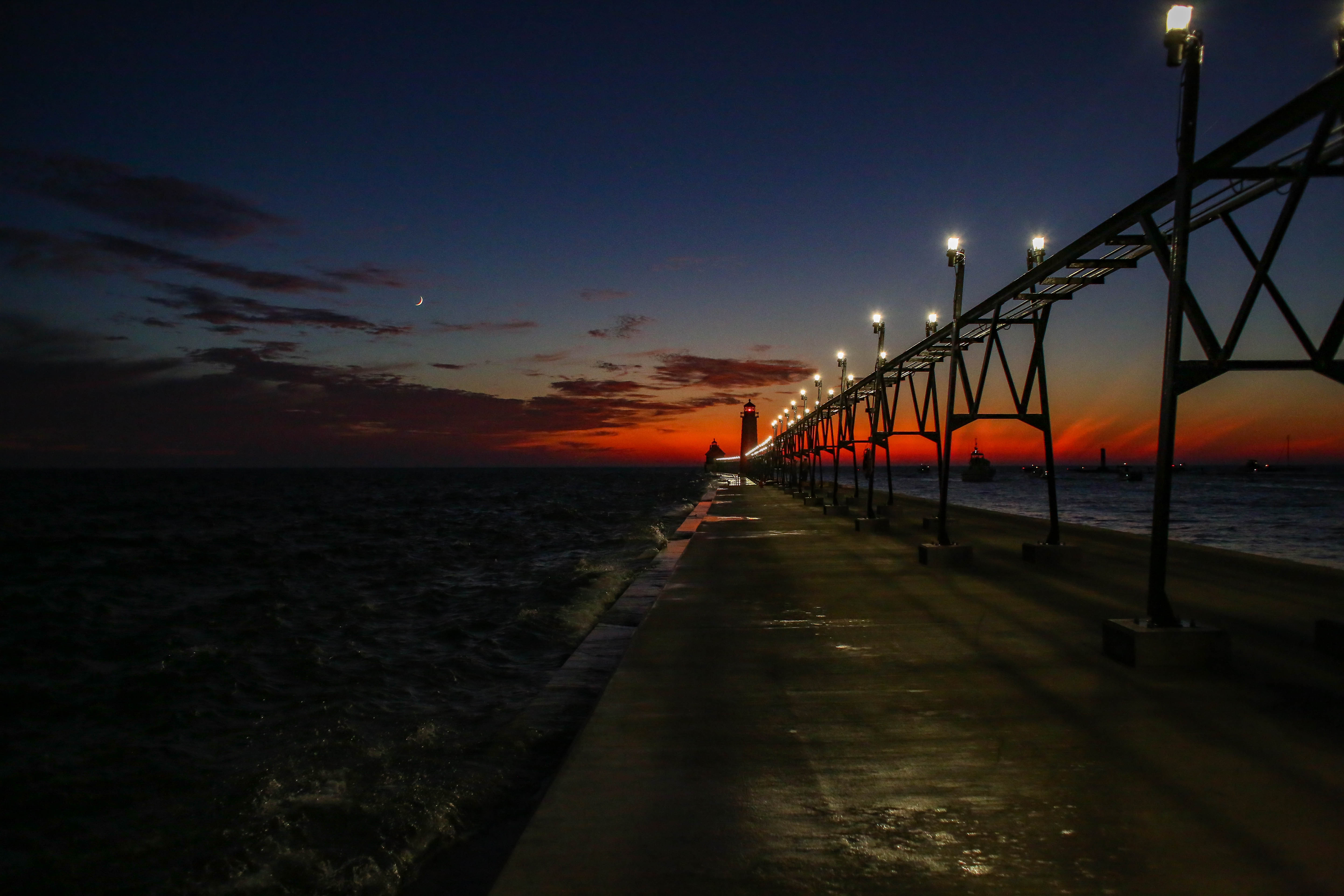 Grand Haven catwalk lights up after three years of restorations - mlive.com