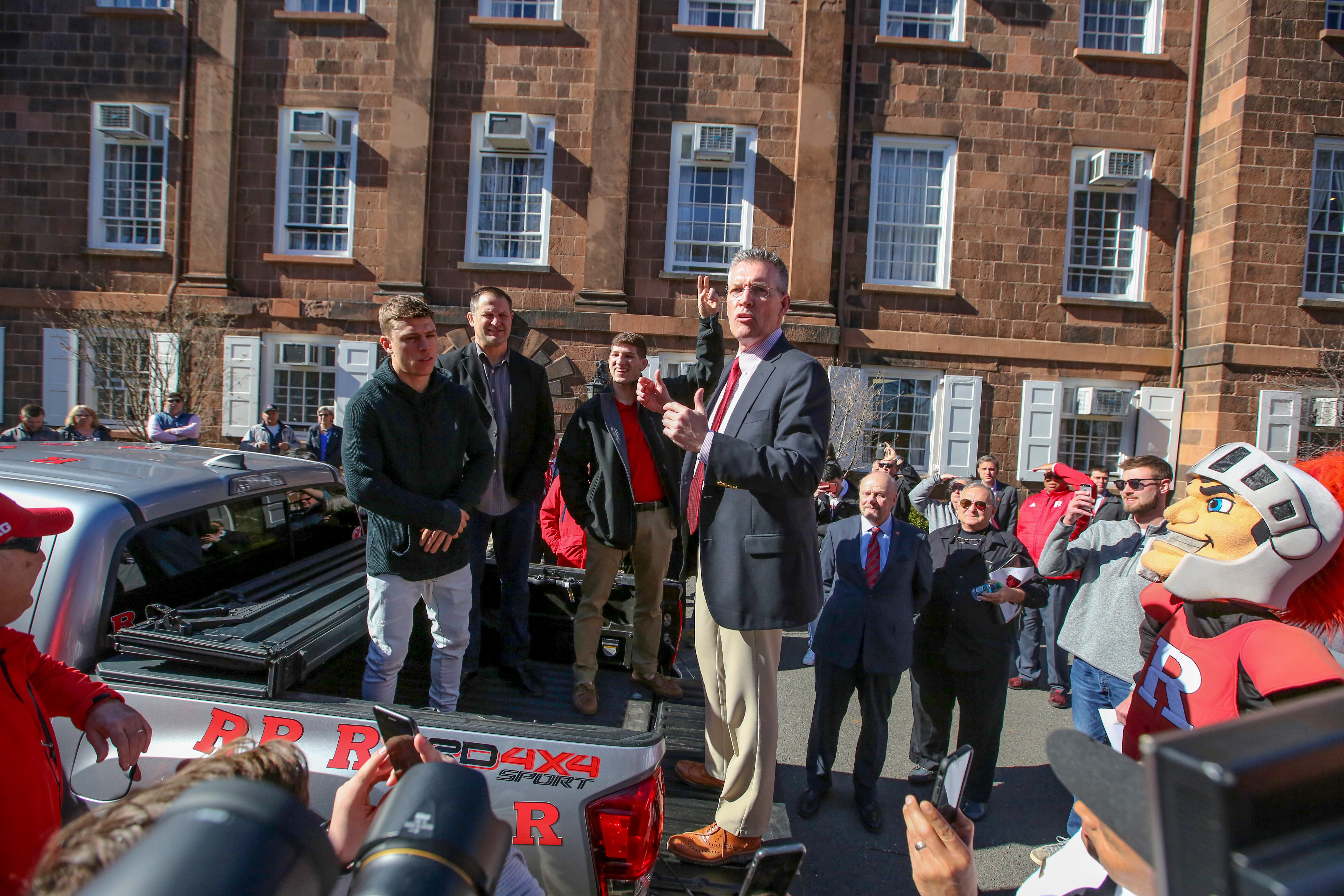 Rutgers national champion wrestlers ring historic Old Queens Bell - nj.com